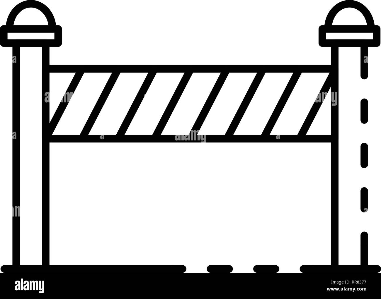 Construction barrier icon, outline style Stock Vector Image & Art - Alamy
