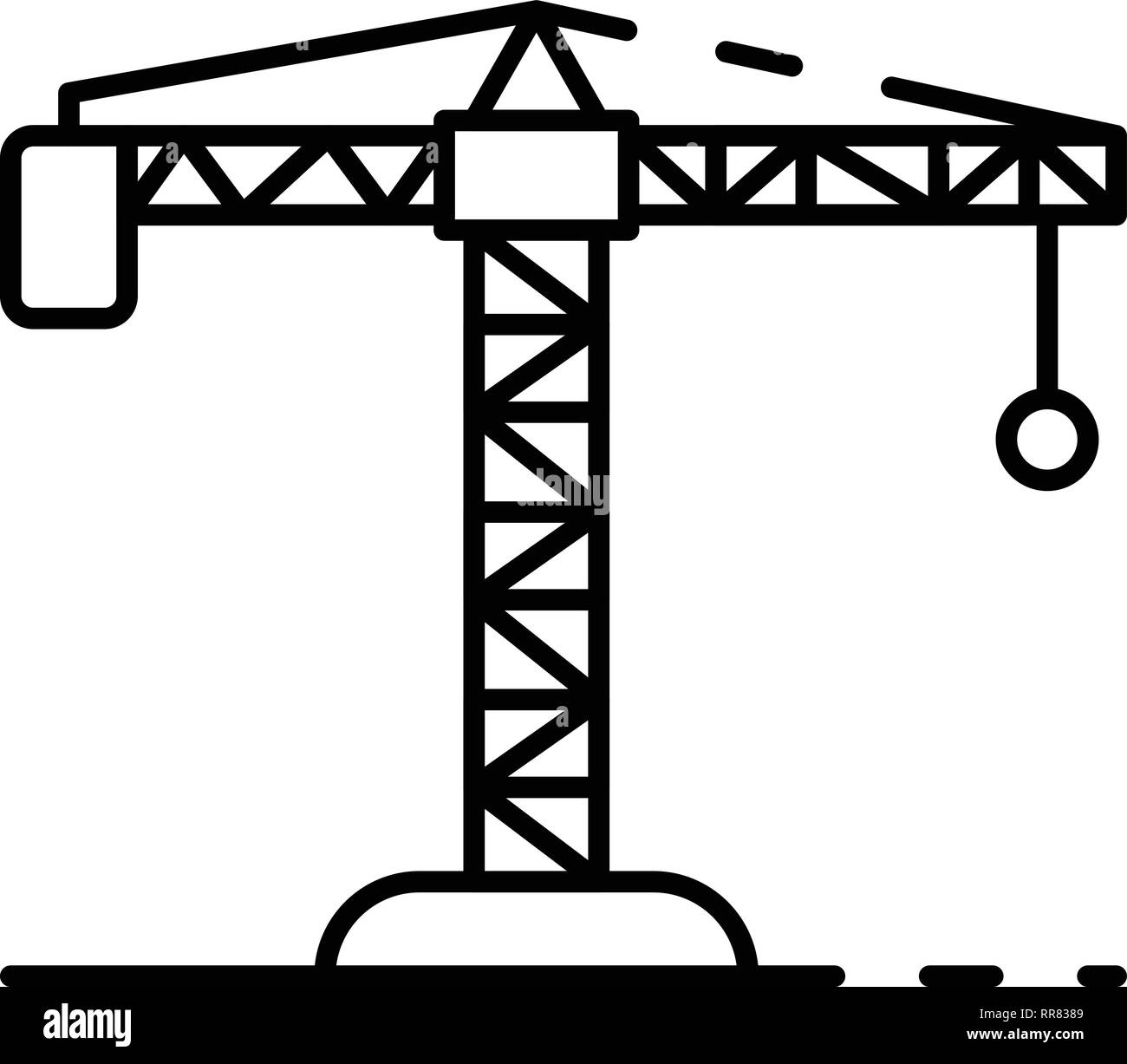 Metal construction crane icon, outline style Stock Vector Image & Art ...