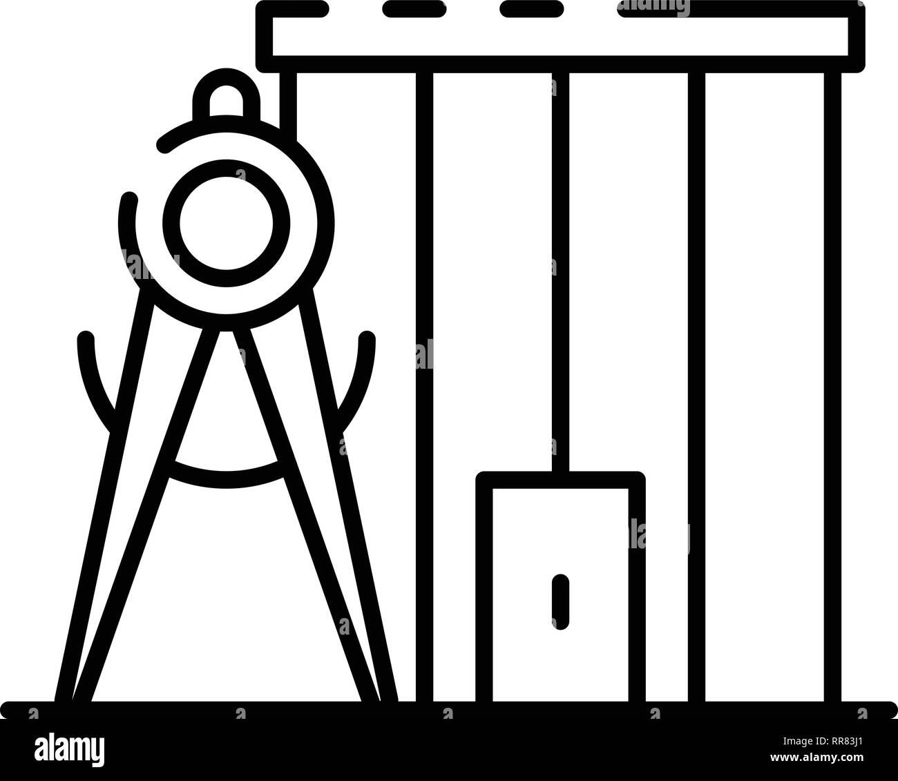 Compass measure building icon, outline style Stock Vector Image & Art ...