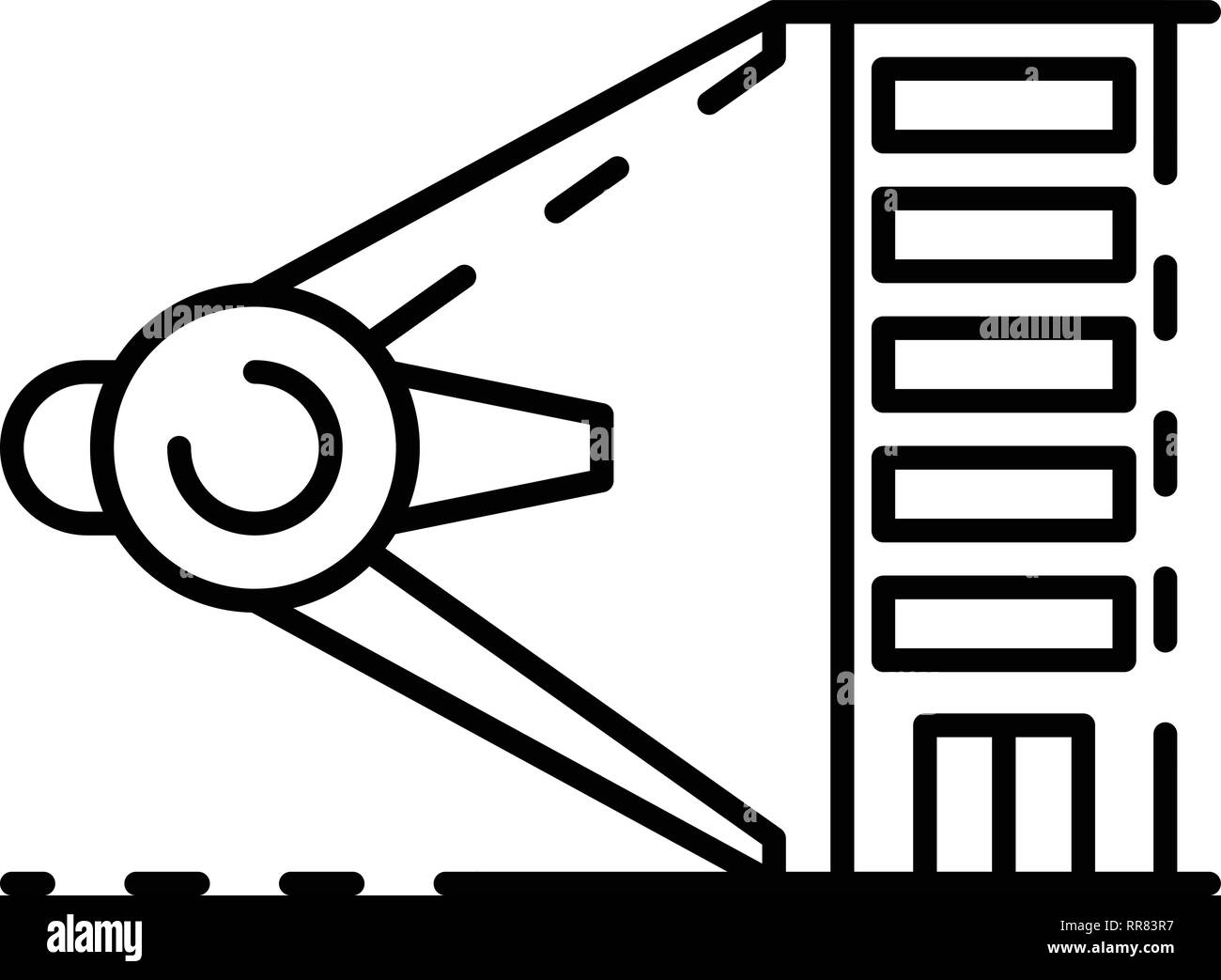 Building high measurement icon, outline style Stock Vector Image & Art ...