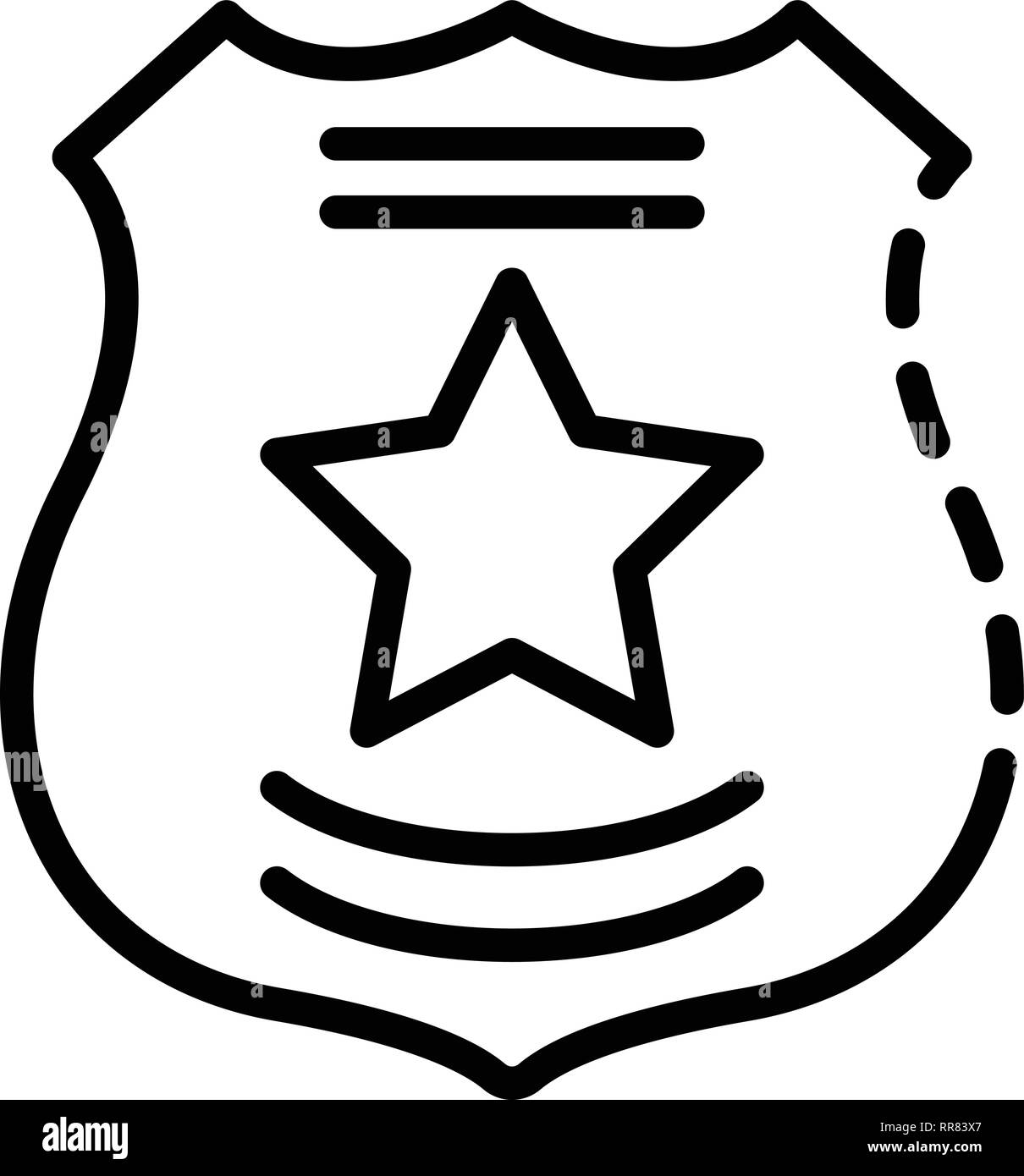 Police emblem icon, outline style Stock Vector Image & Art - Alamy
