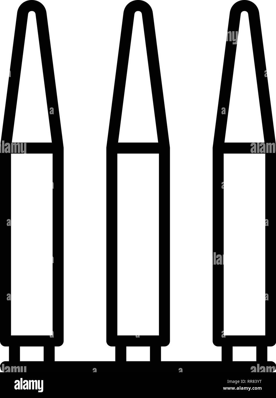 Gun bullet icon, outline style Stock Vector Image & Art - Alamy