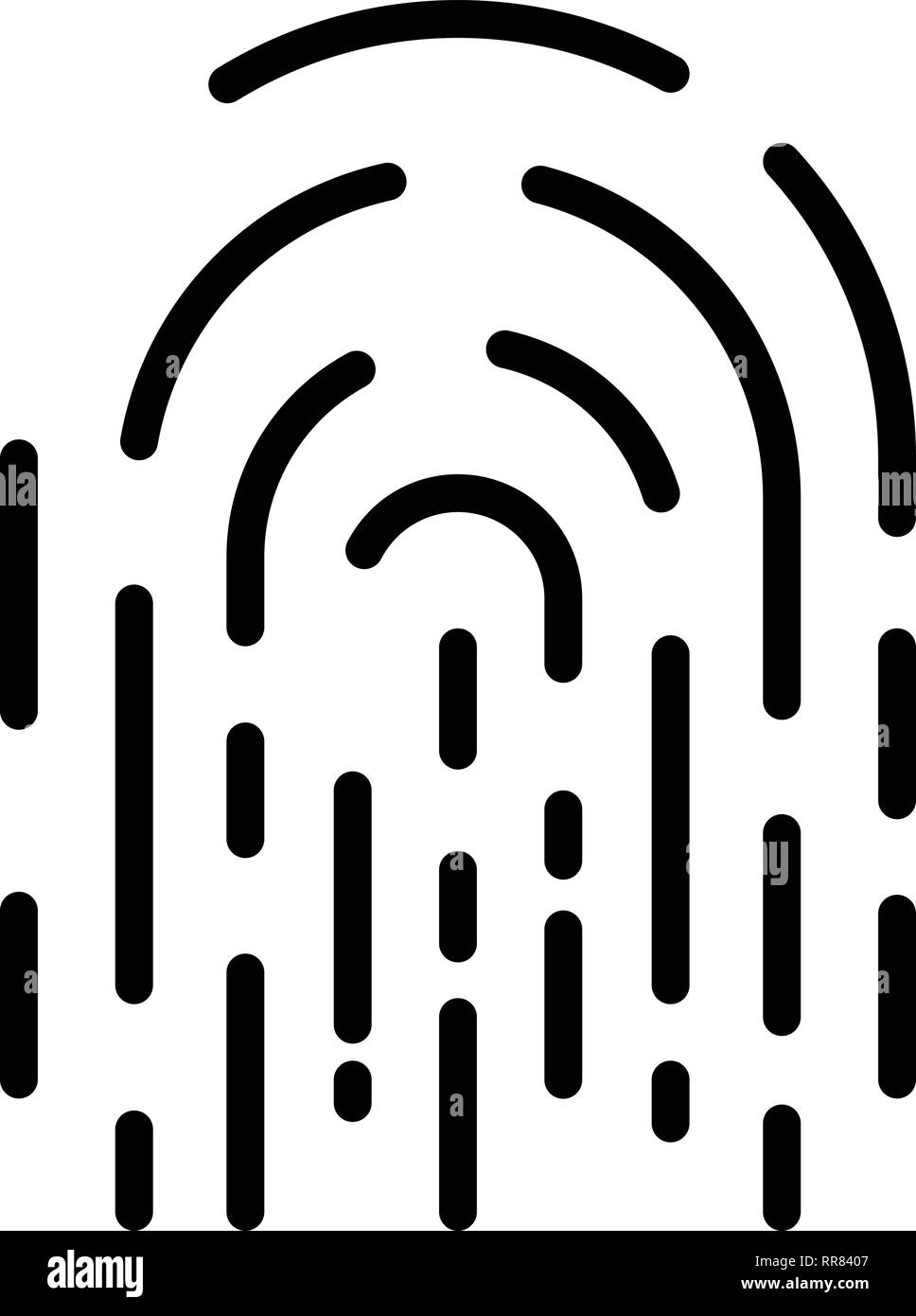 Police fingerprint icon, outline style Stock Vector Image & Art - Alamy