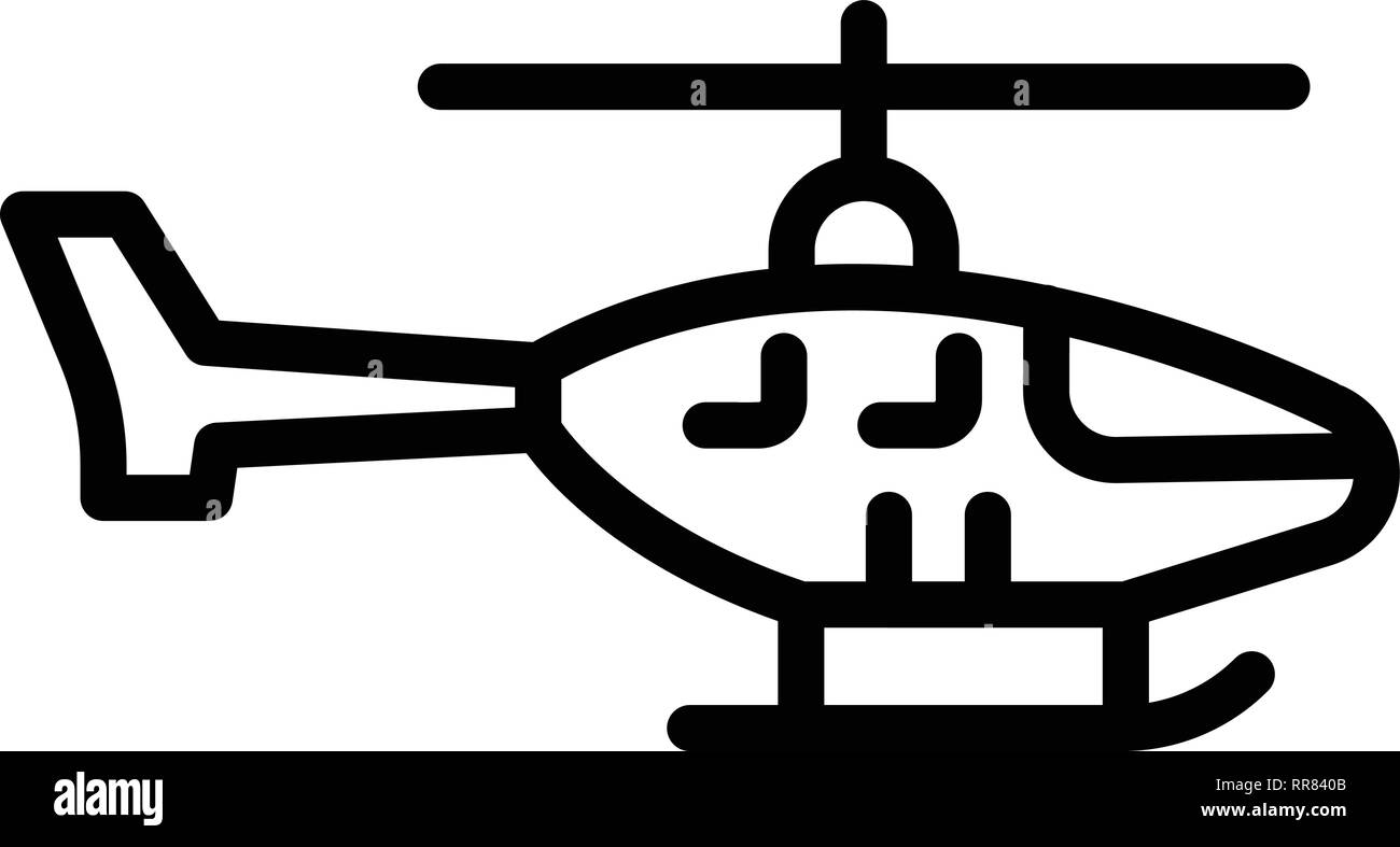 Police helicopter icon, outline style Stock Vector Image & Art - Alamy
