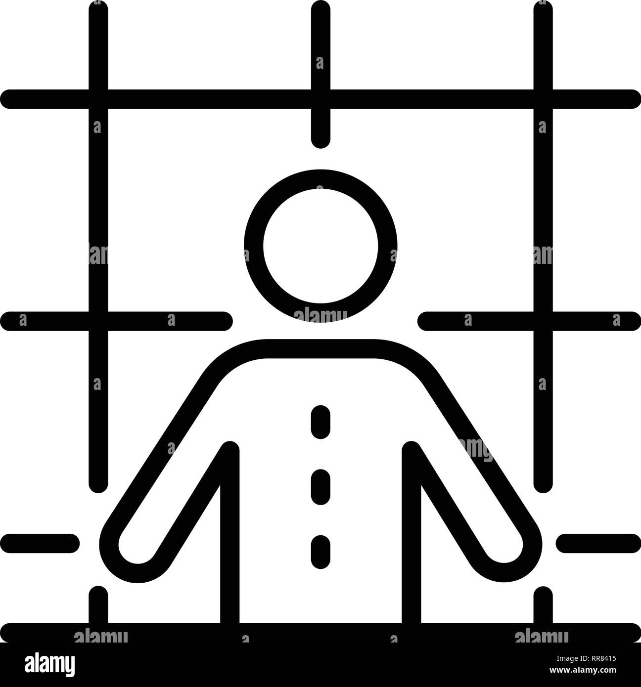 Prison man icon, outline style Stock Vector Image & Art - Alamy