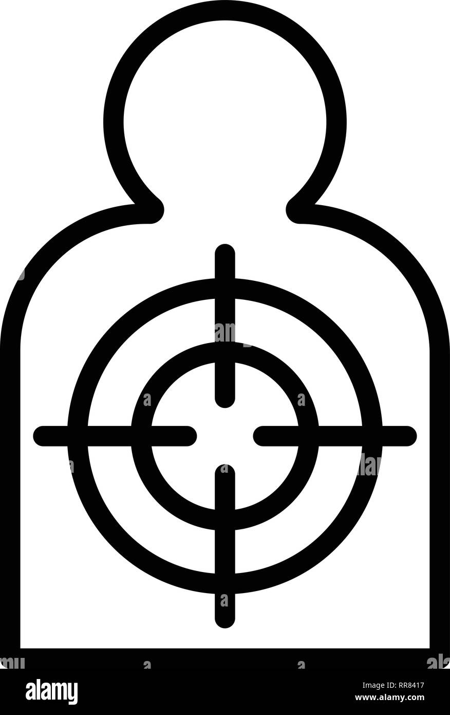 Man silhouette target icon, outline style Stock Vector Image & Art - Alamy