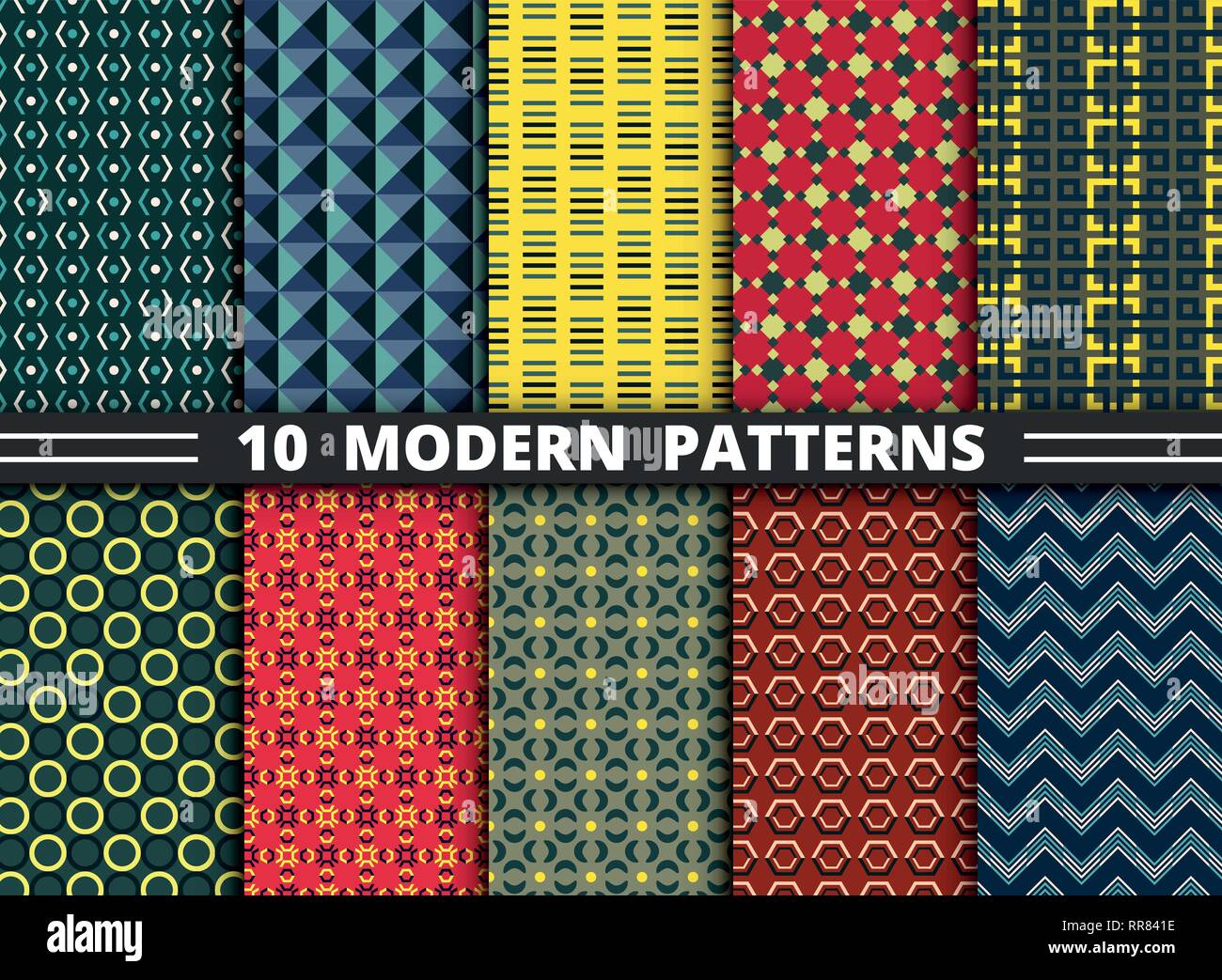 Abstract Modern Style Pattern Of Geometric Colorful Set Background Decorating For Wrapping Ad