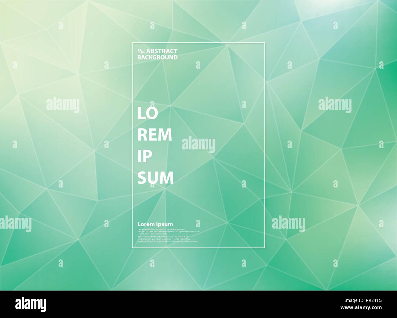 Abstract modern gradient green mint of low polygon triangle patterns ...
