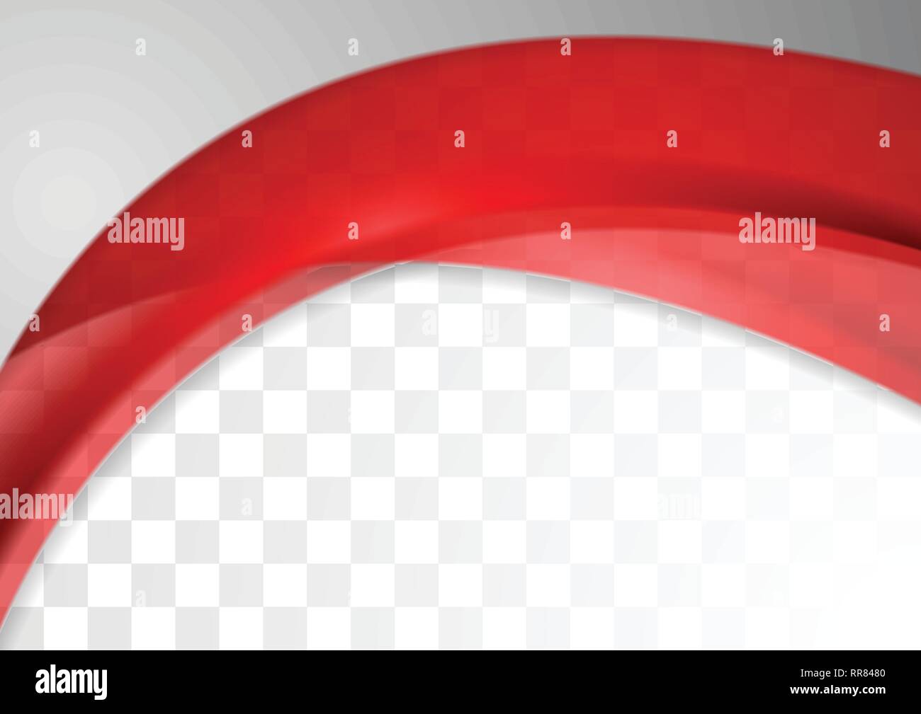 Abstract bright red transparent waves template background. Modern ...