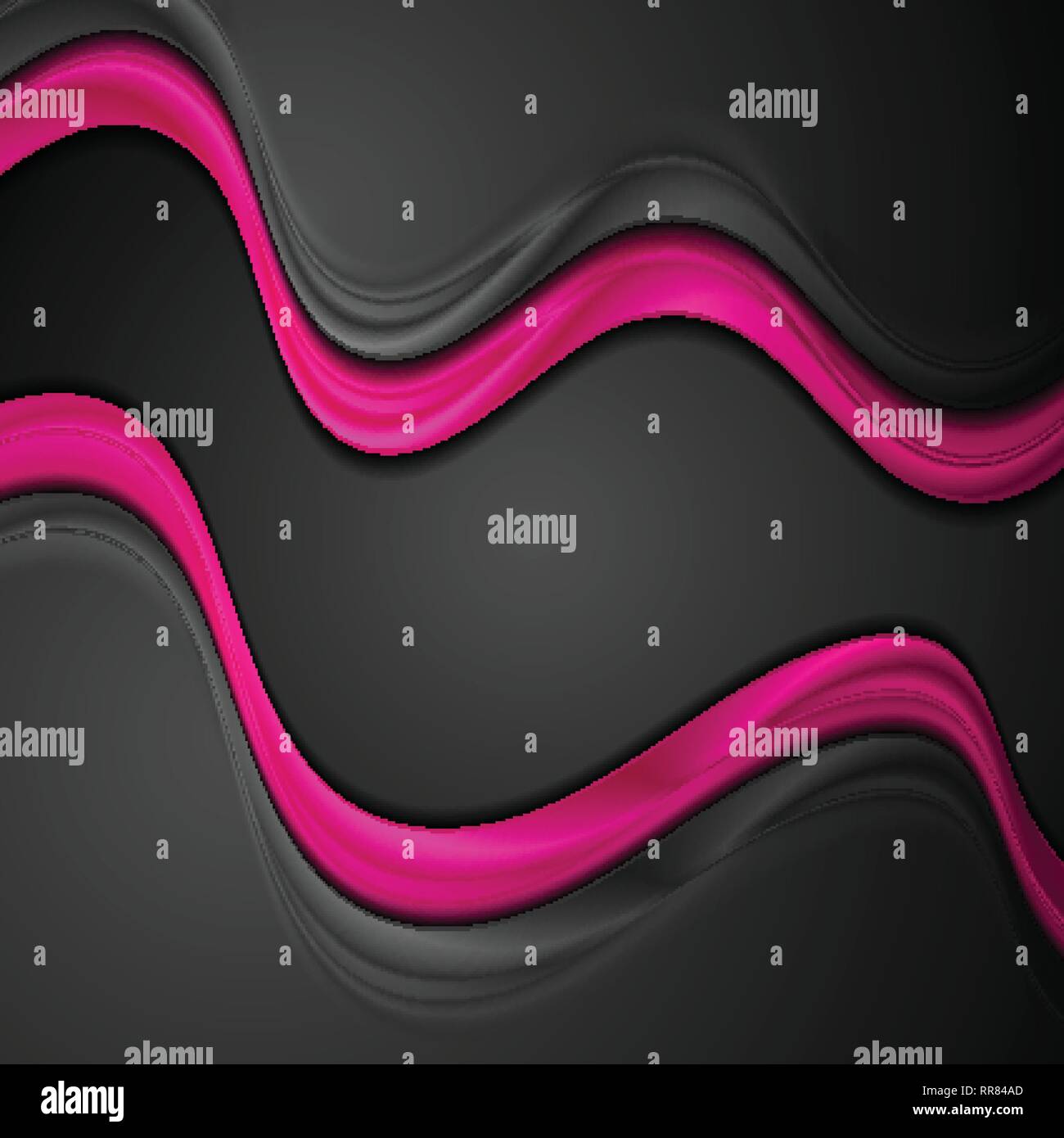 Abstract pink and black smooth waves background. Vector graphic design ...
