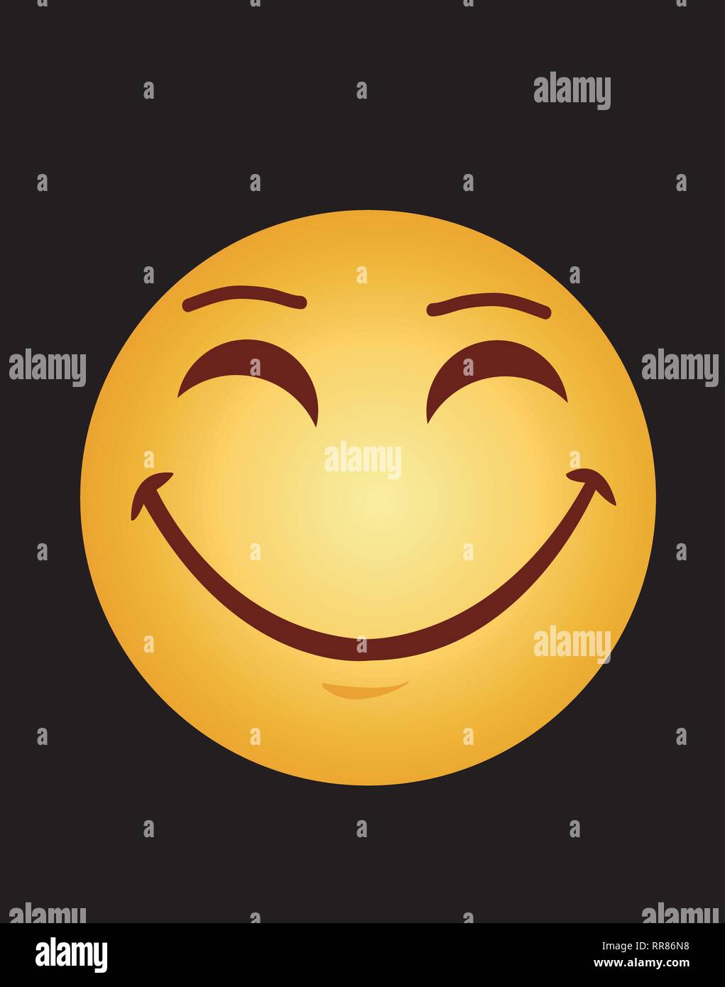 Modern yellow laughing happy smile Stock Vector Image & Art - Alamy
