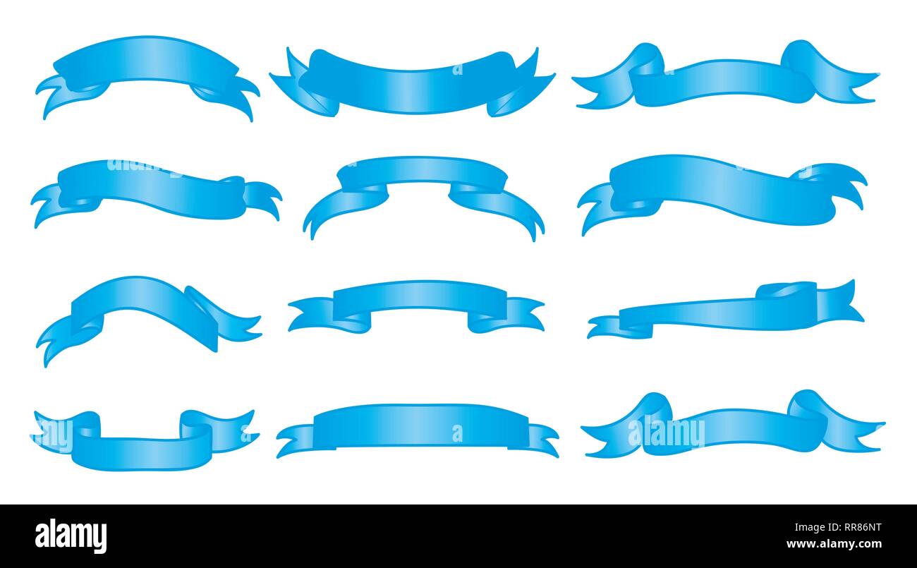 set of colored ribbons Stock Vector Image & Art - Alamy