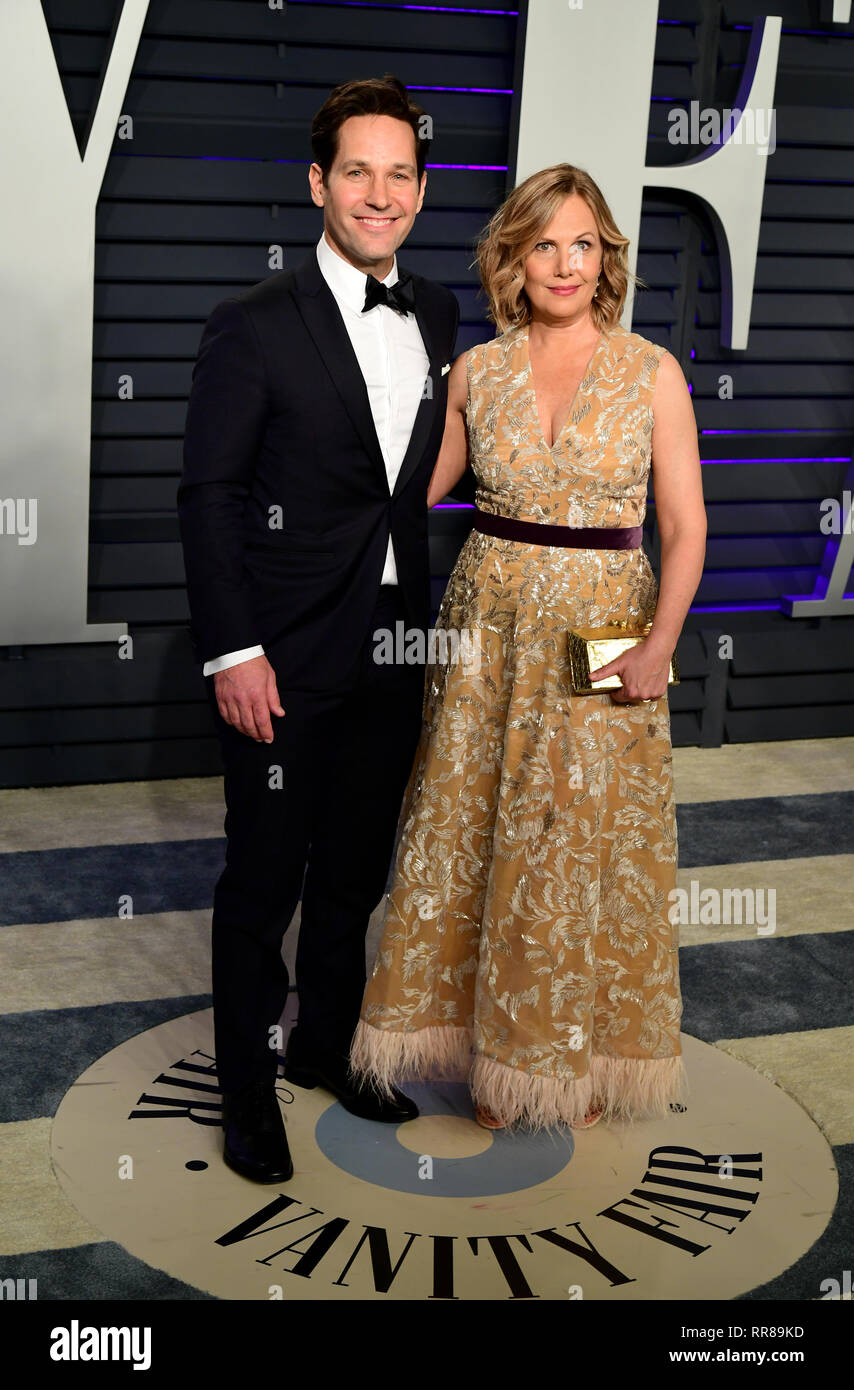 Paul Rudd (left) and Julie Yaeger (right) attending the Vanity Fair ...