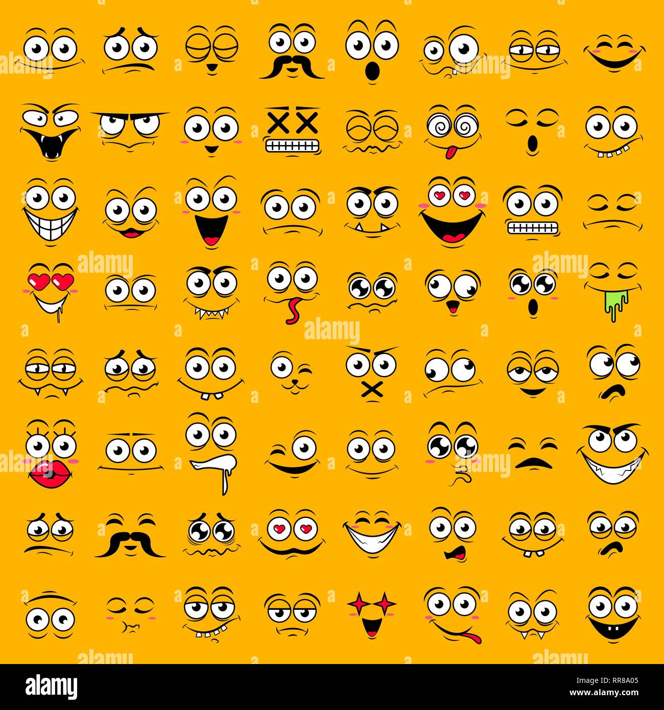 Happy symbol emotions icons vector illustration Stock Vector Image ...