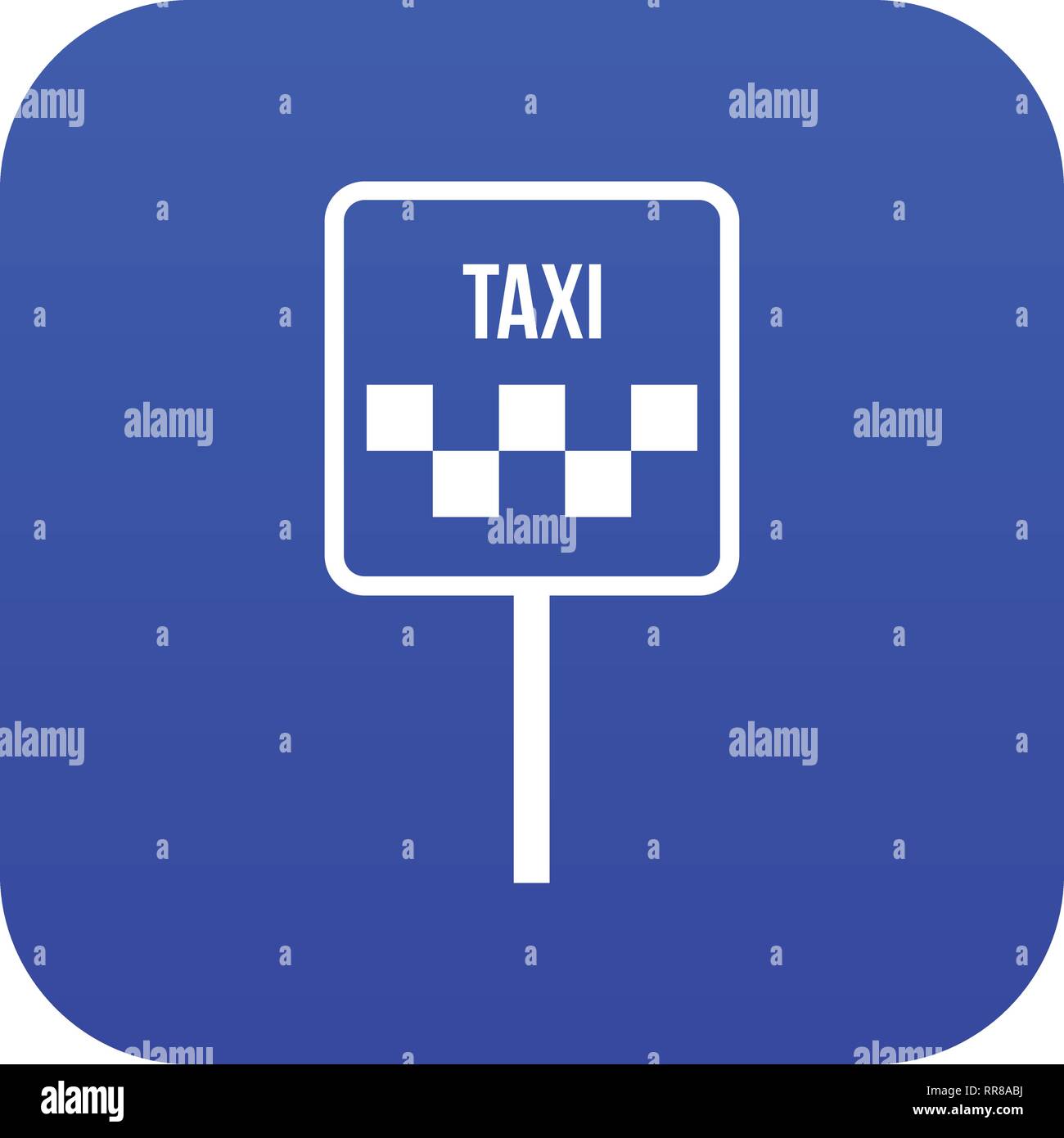 Sign taxi icon digital blue Stock Vector Image & Art - Alamy