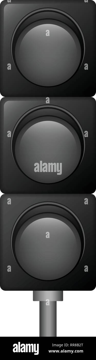 Off traffic lights icon. Realistic illustration of off traffic lights ...