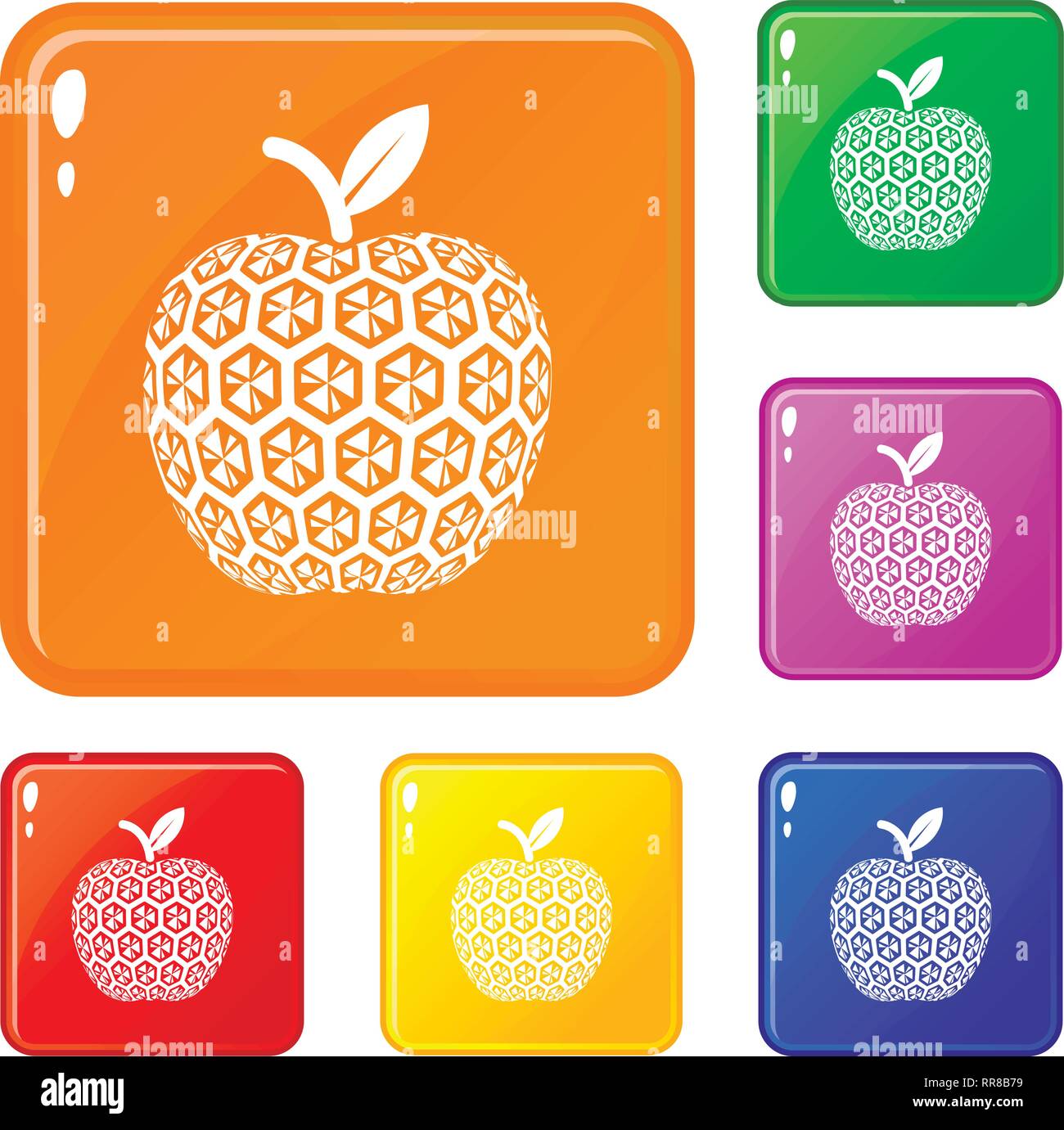 Nano apple icons set vector color Stock Vector Image & Art - Alamy