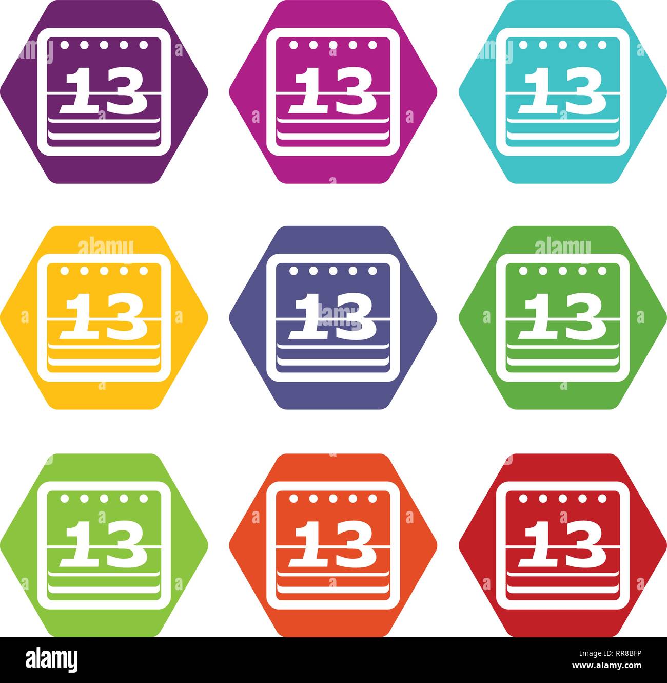 Date calendar icons set 9 vector Stock Vector Image & Art - Alamy