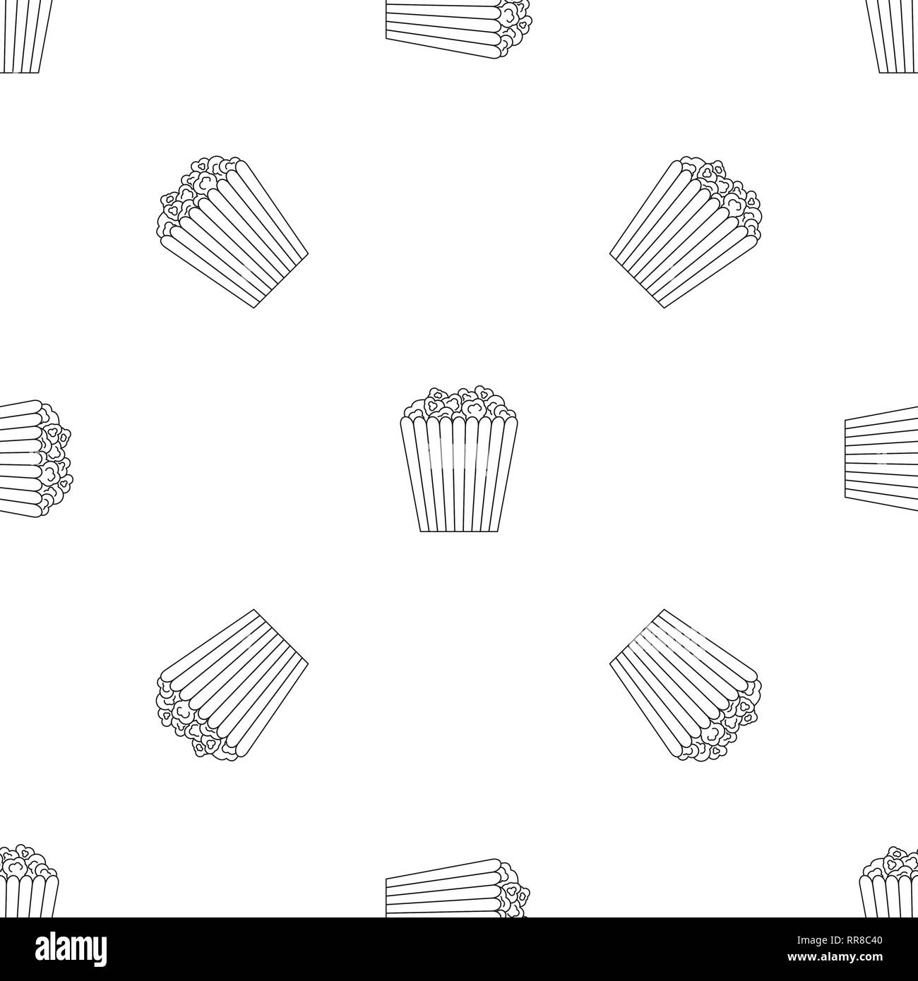 Cinema popcorn box pattern seamless vector repeat geometric for any web ...