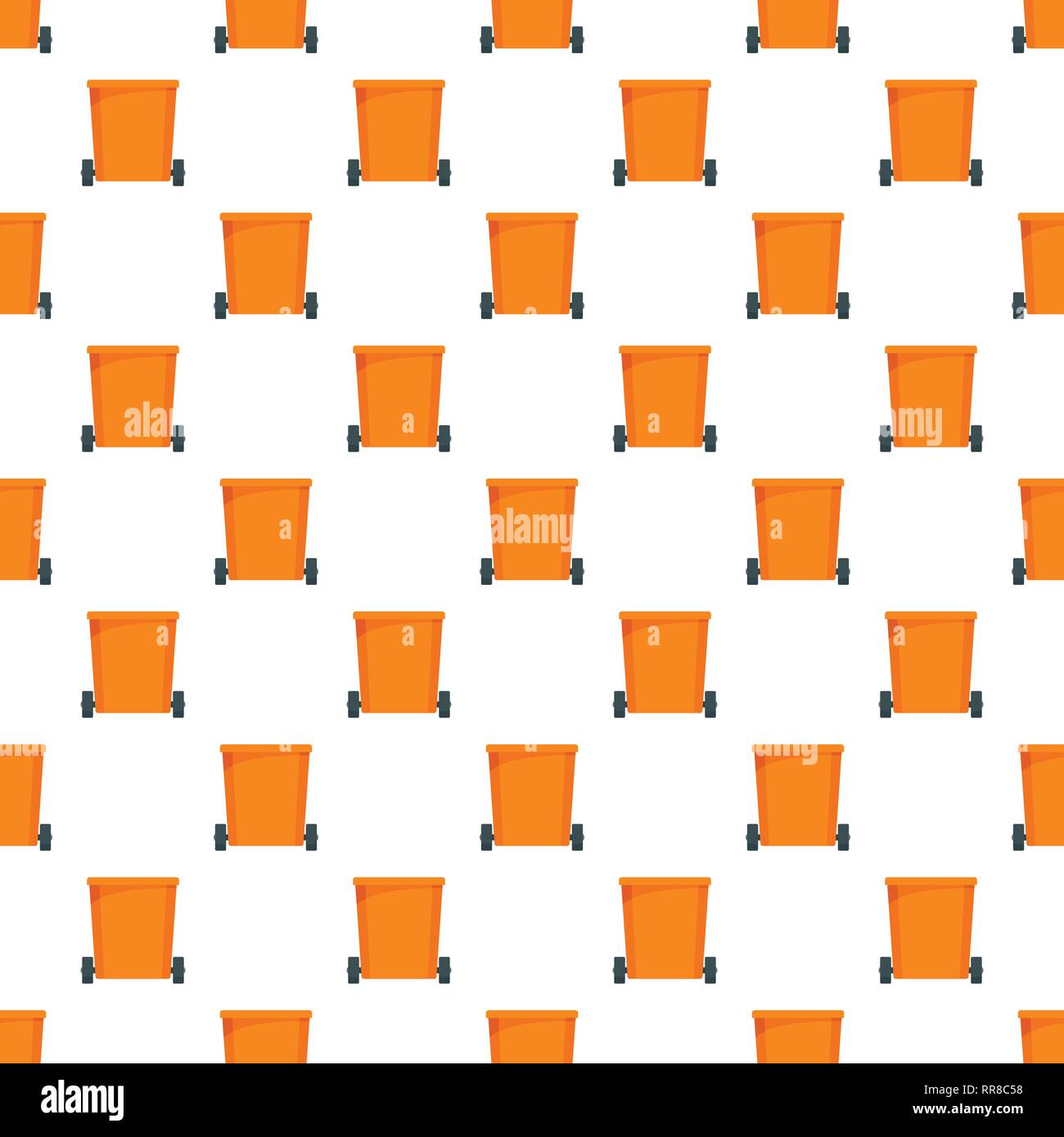 Orange trash can pattern seamless vector repeat for any web design ...