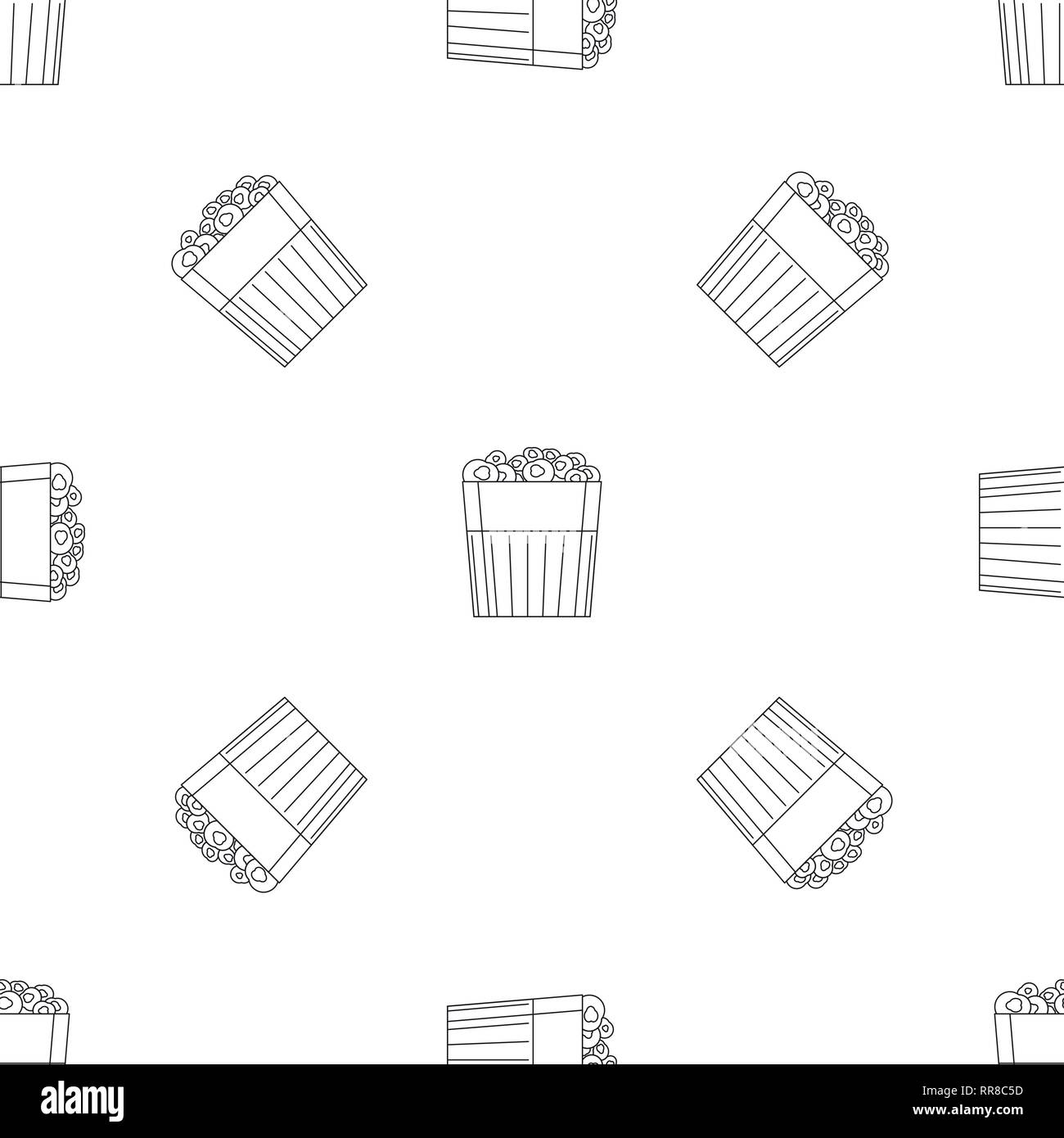 Paper popcorn box pattern seamless vector repeat geometric for any web ...