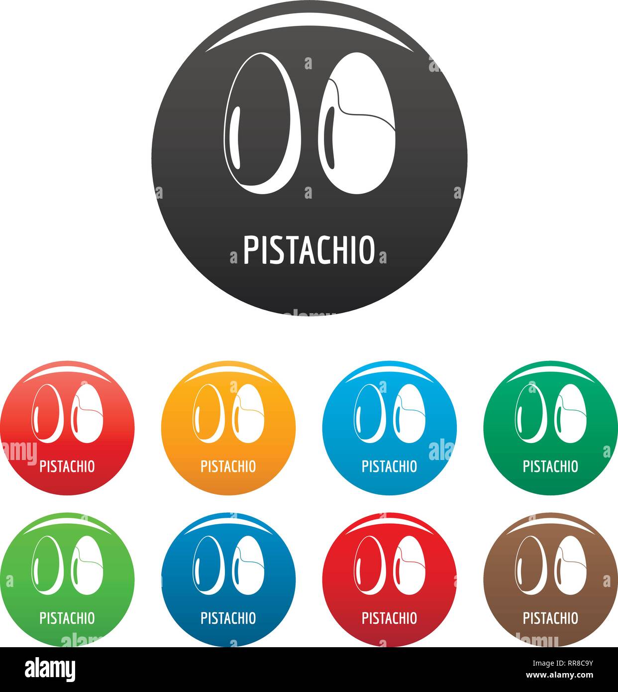 Cracked pistachio shell Stock Vector Images - Alamy