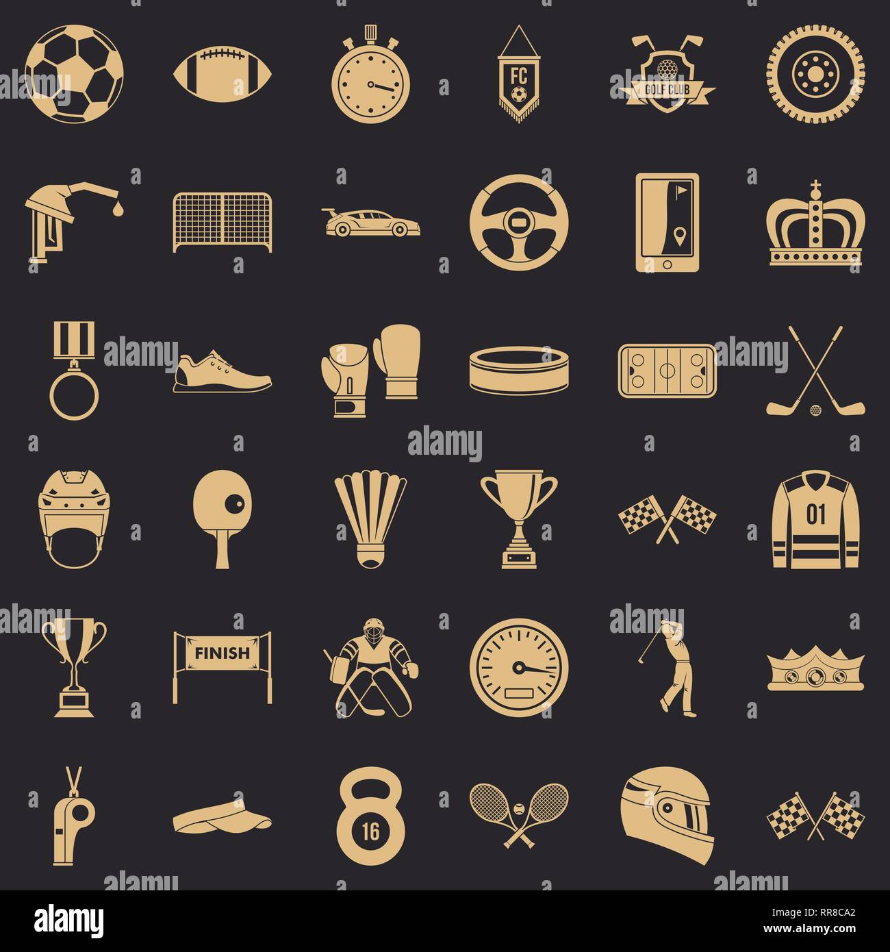 Champion icons set, simple style Stock Vector Image & Art - Alamy