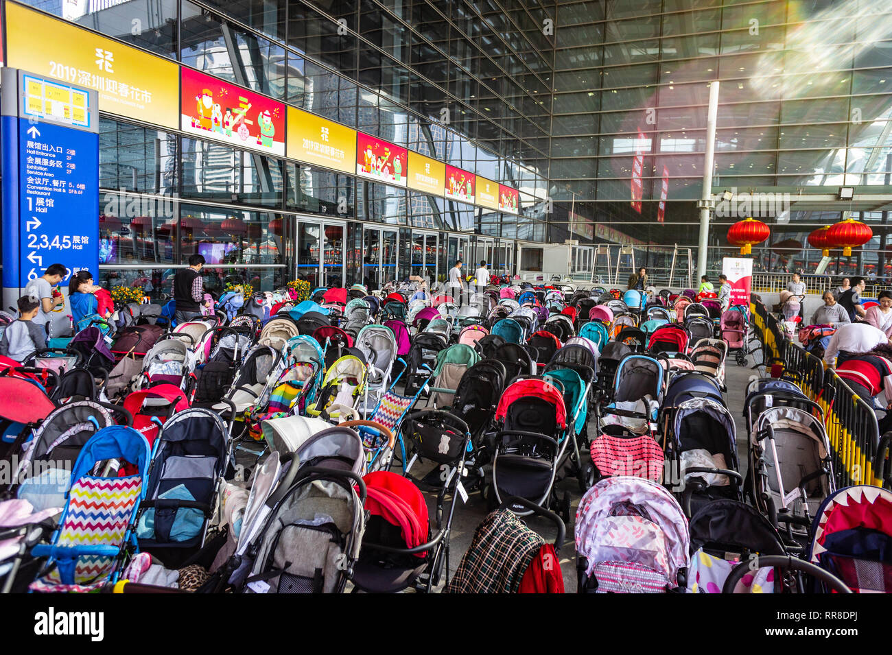 Rows of baby prams hi-res stock photography and images - Alamy