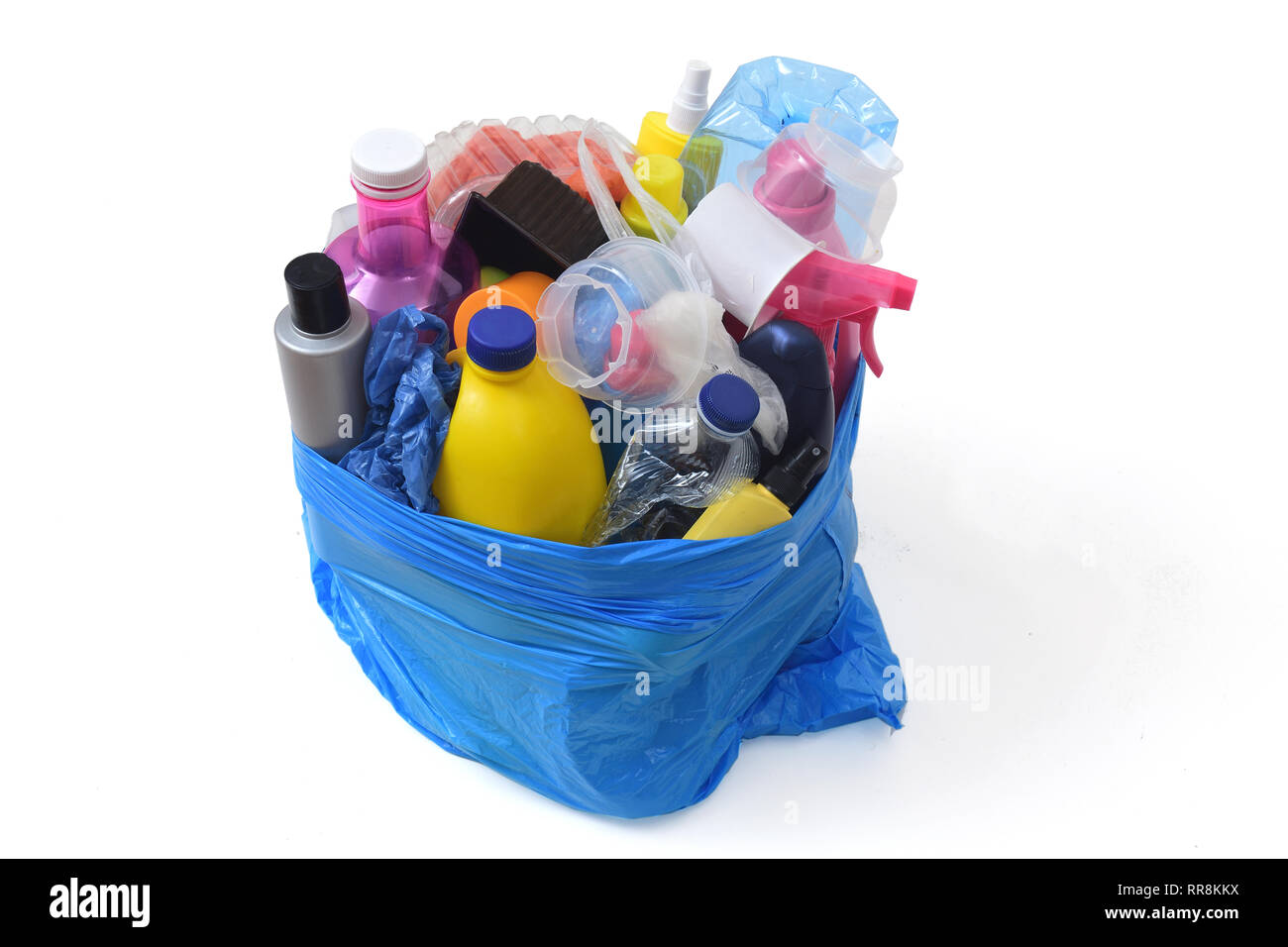 Top view plastic pollution on Cut Out Stock Images & Pictures - Alamy