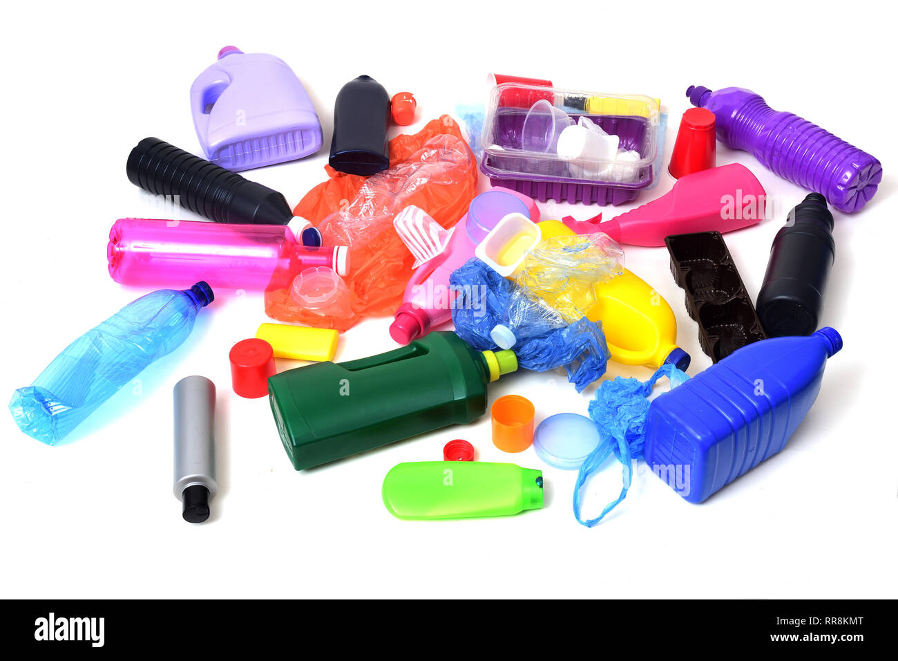 plastic garbage isolated on white Stock Photo - Alamy