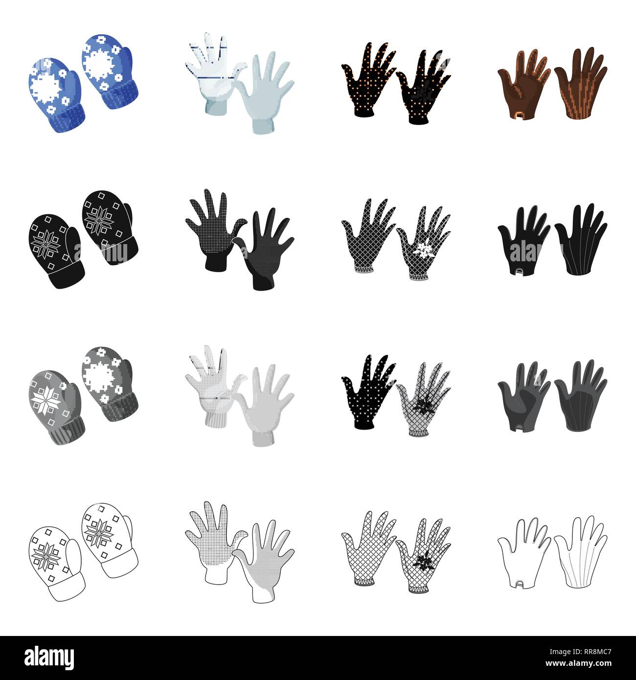 Vector illustration of silhouette and safety sign. Collection of ...