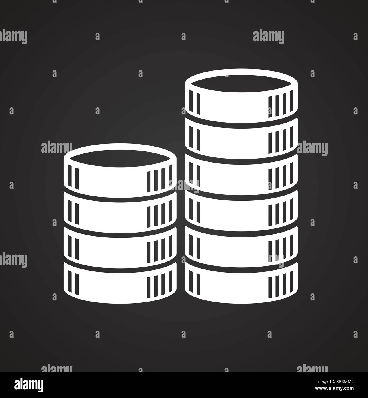 Coin icons set on white background for graphic and web design, Modern ...