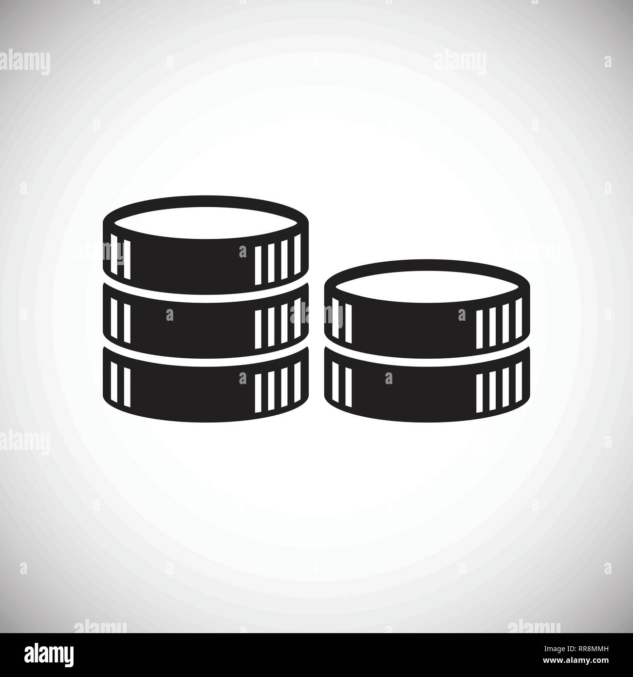 Coin icons set on white background for graphic and web design, Modern ...