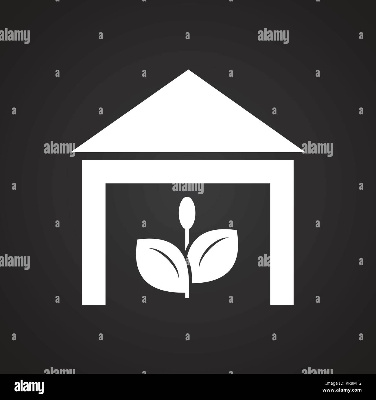 Grow icon on black background for graphic and web design, Modern simple ...