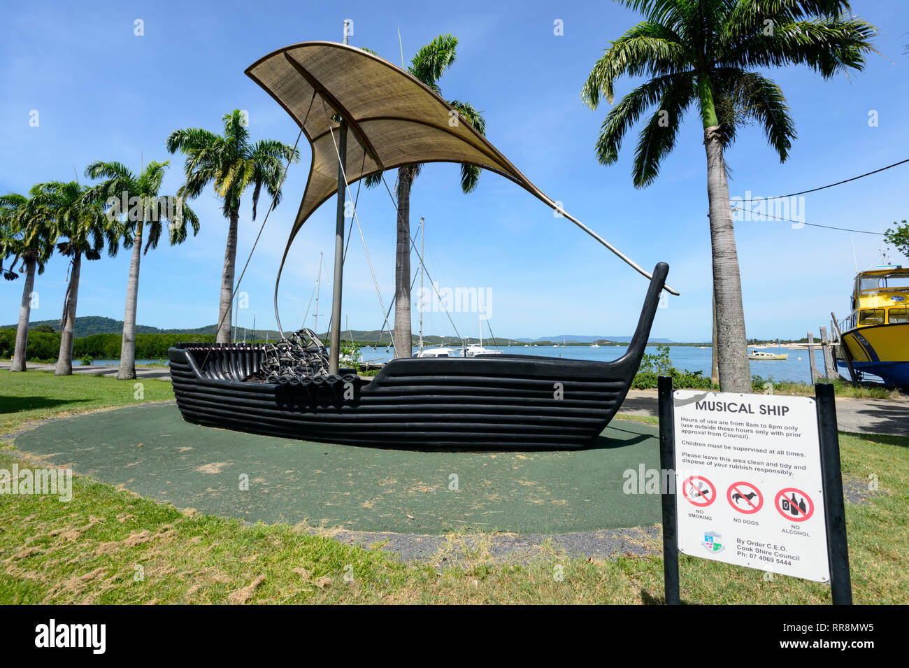 Musical ship on the waterfront, Cooktown, Far North Queensland, QLD ...