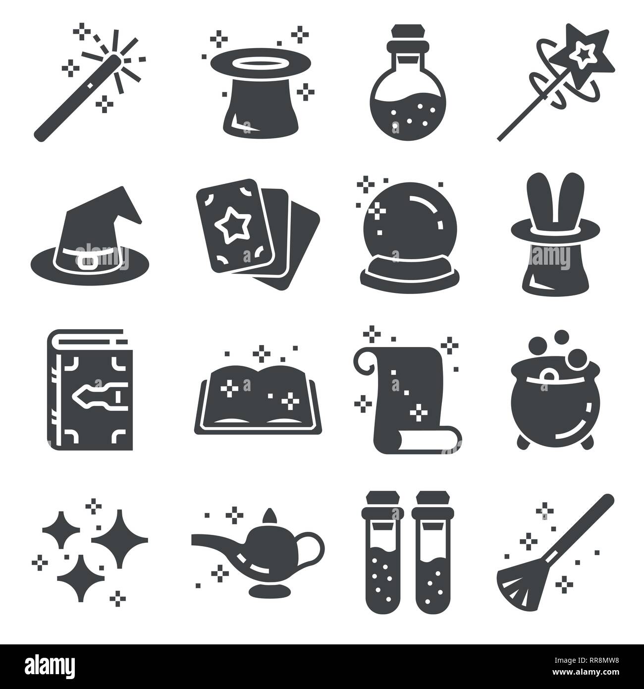 Simple Set of Magic Related Vector Icons for Your Design Stock Vector ...