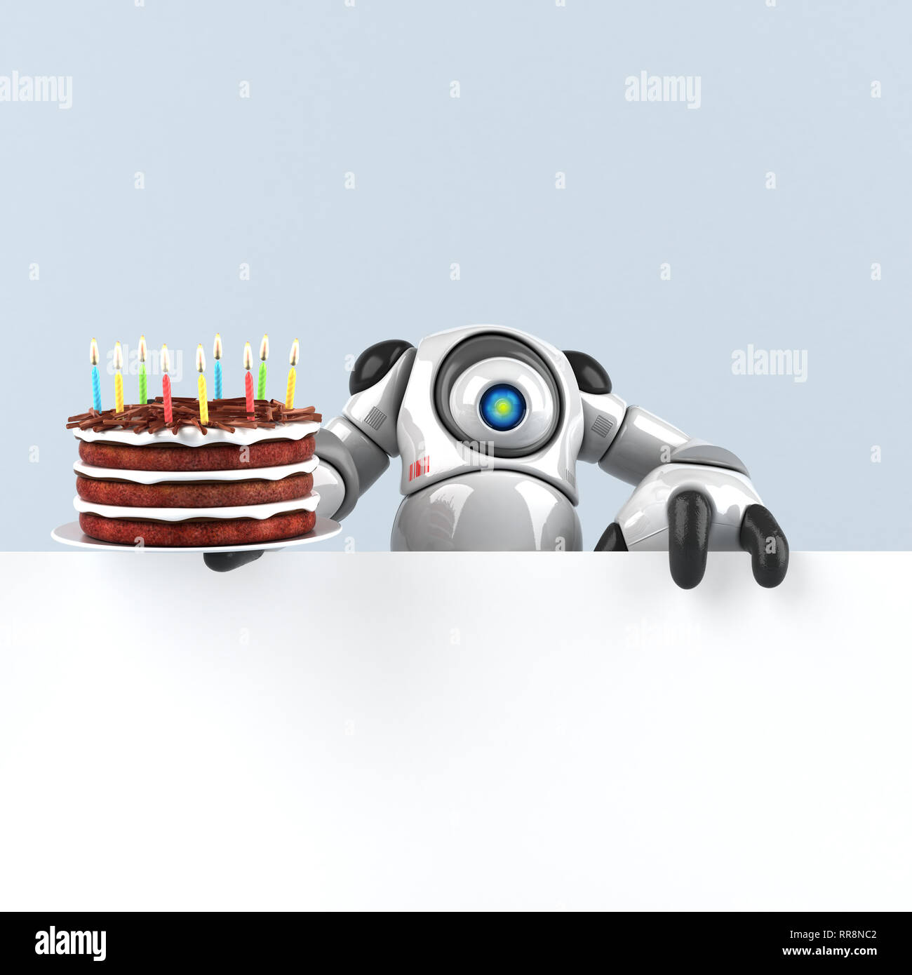 Big robot - 3D Illustration Stock Photo - Alamy