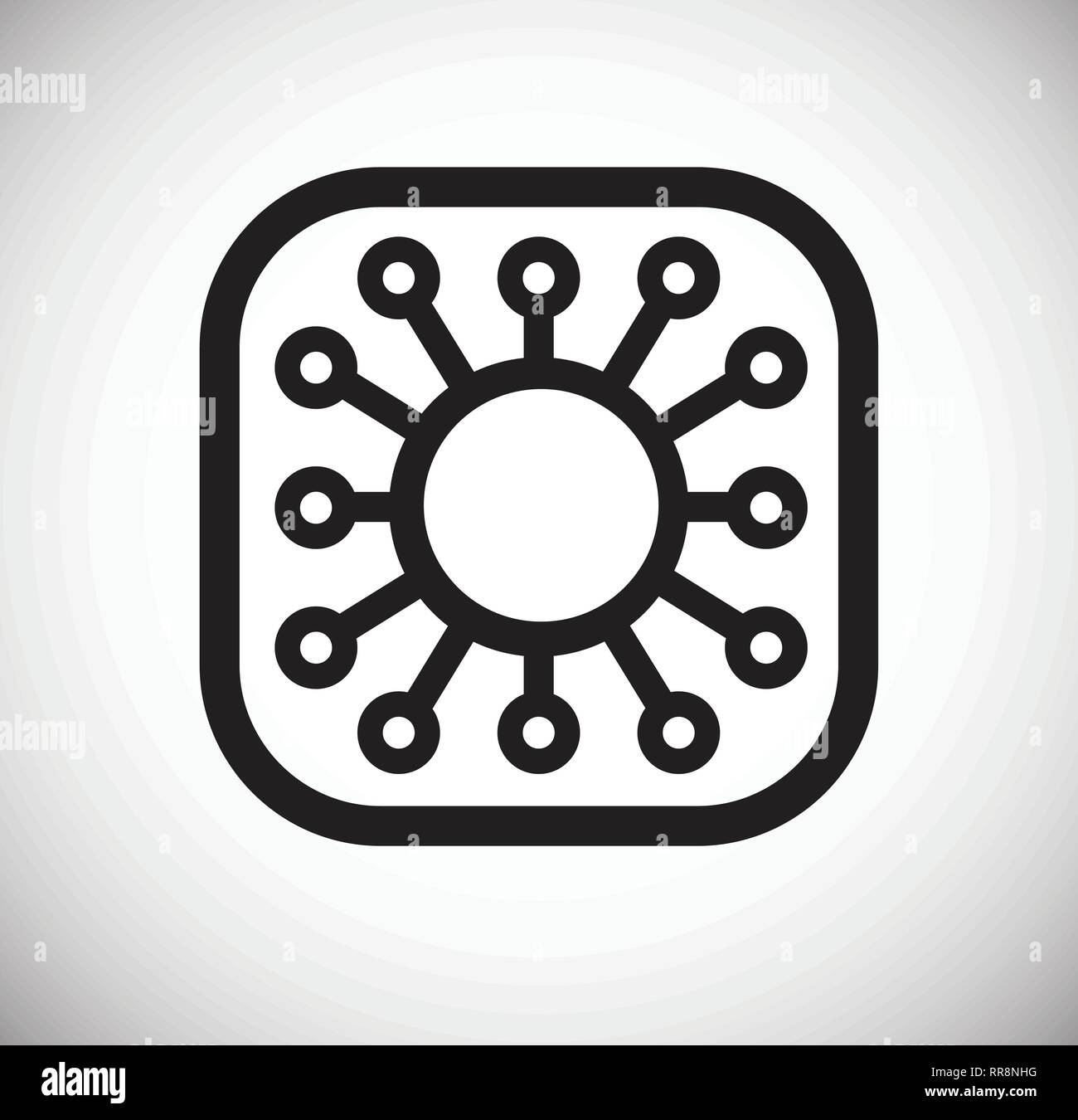 Electronic circuit icon on white background for graphic and web design ...