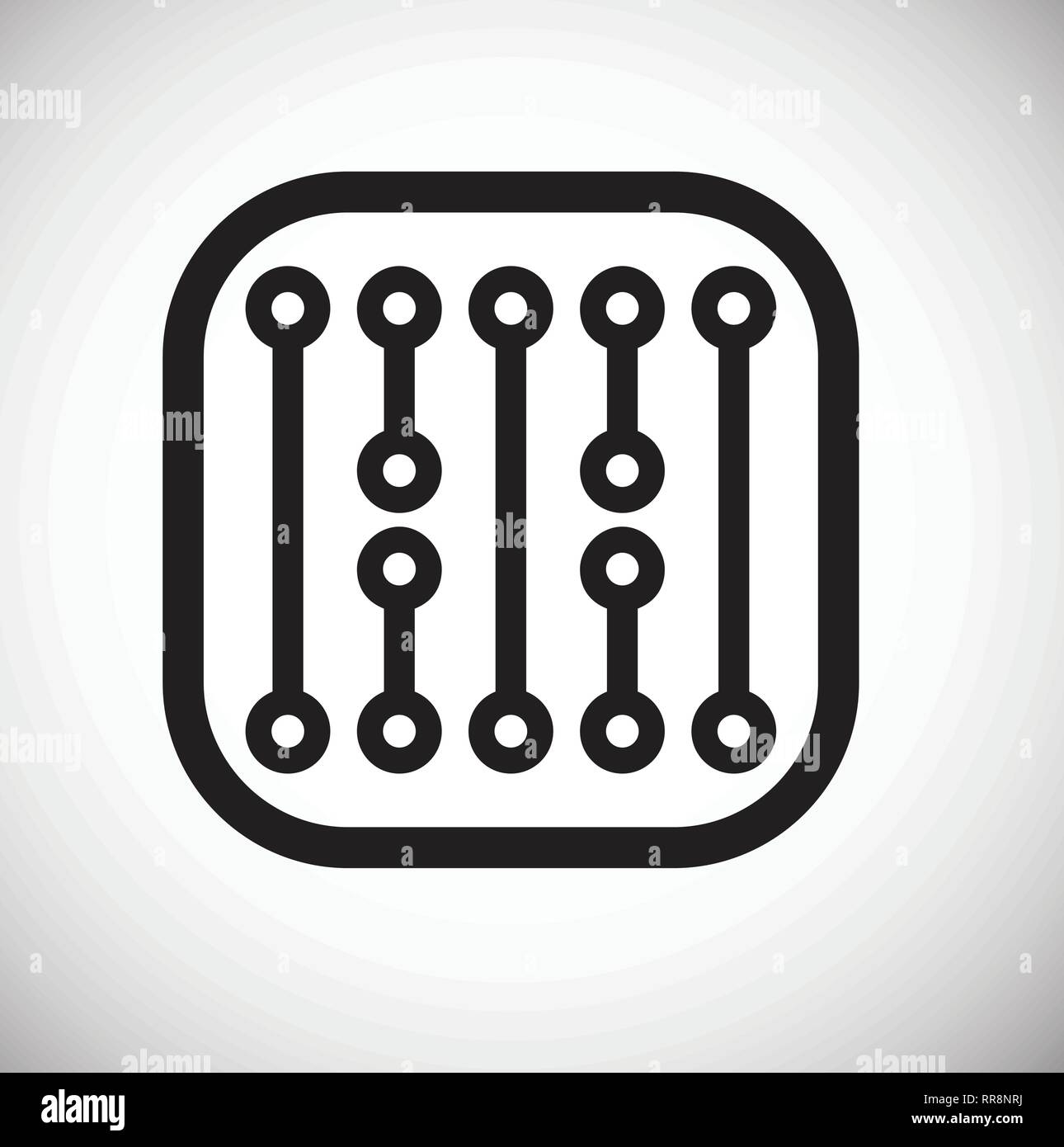 Electronic circuit icon on white background for graphic and web design ...