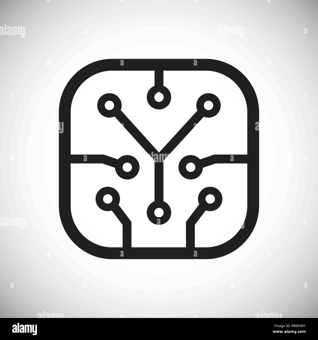 Electronic circuit icon on white background for graphic and web design ...