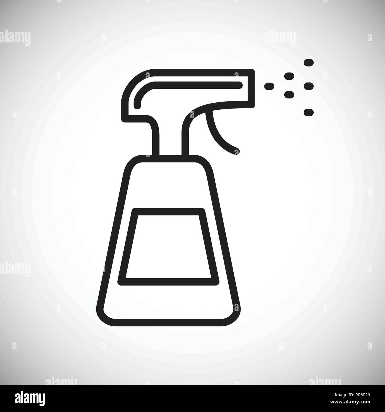 Cleaning agents line icon on white background for graphic and web ...