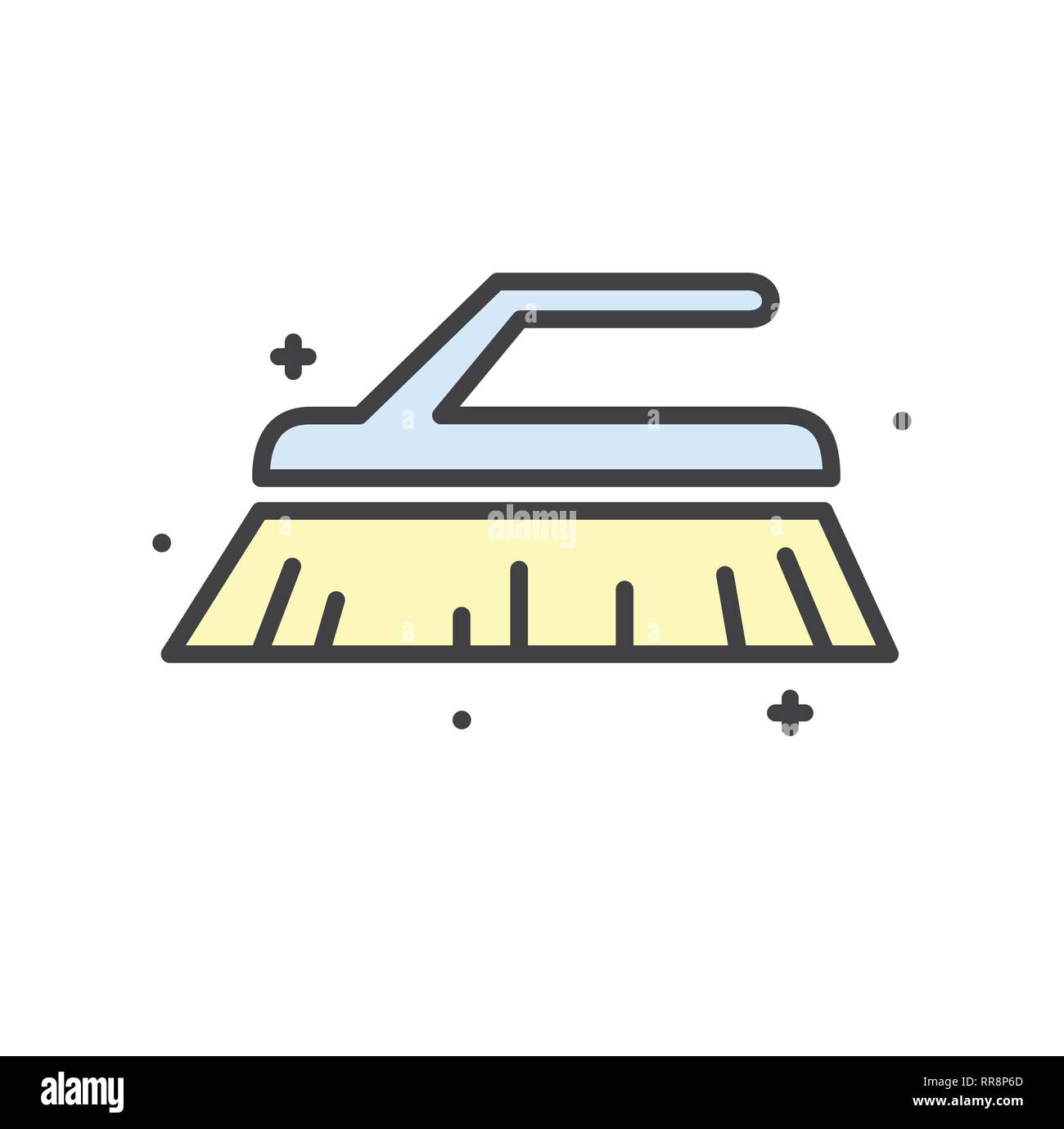 Brush line icon on white background for graphic and web design, Modern ...