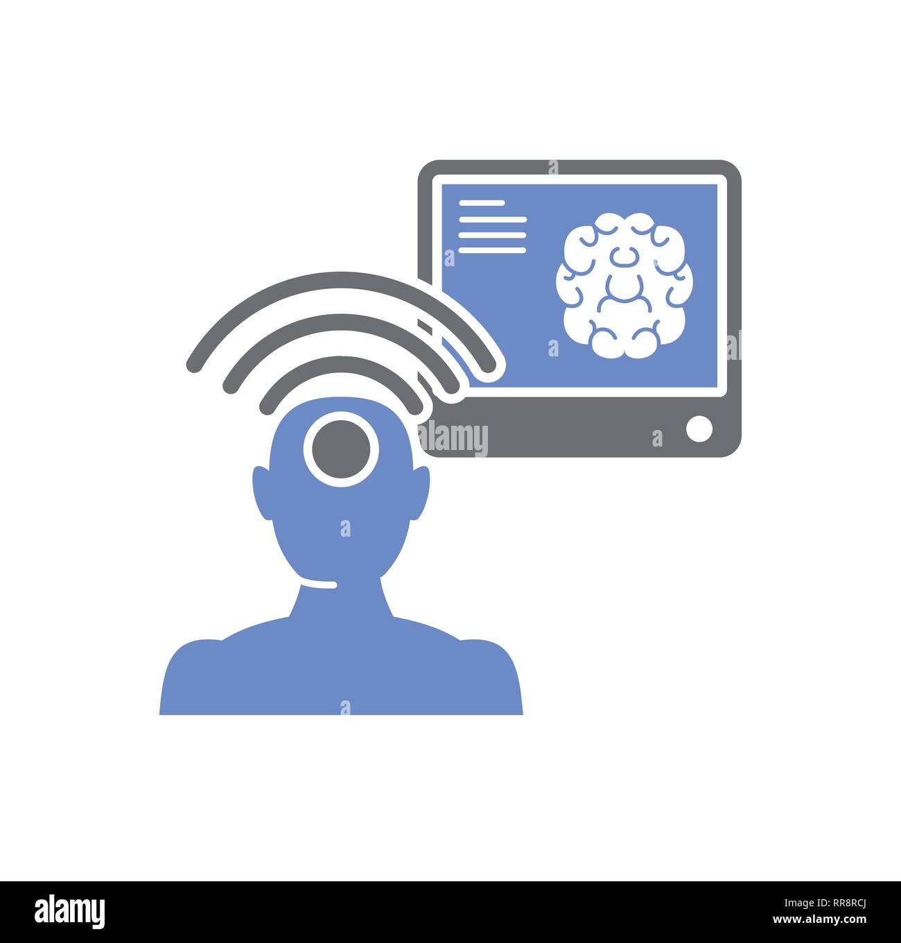 Telepathy icon on white background for graphic and web design, Modern ...