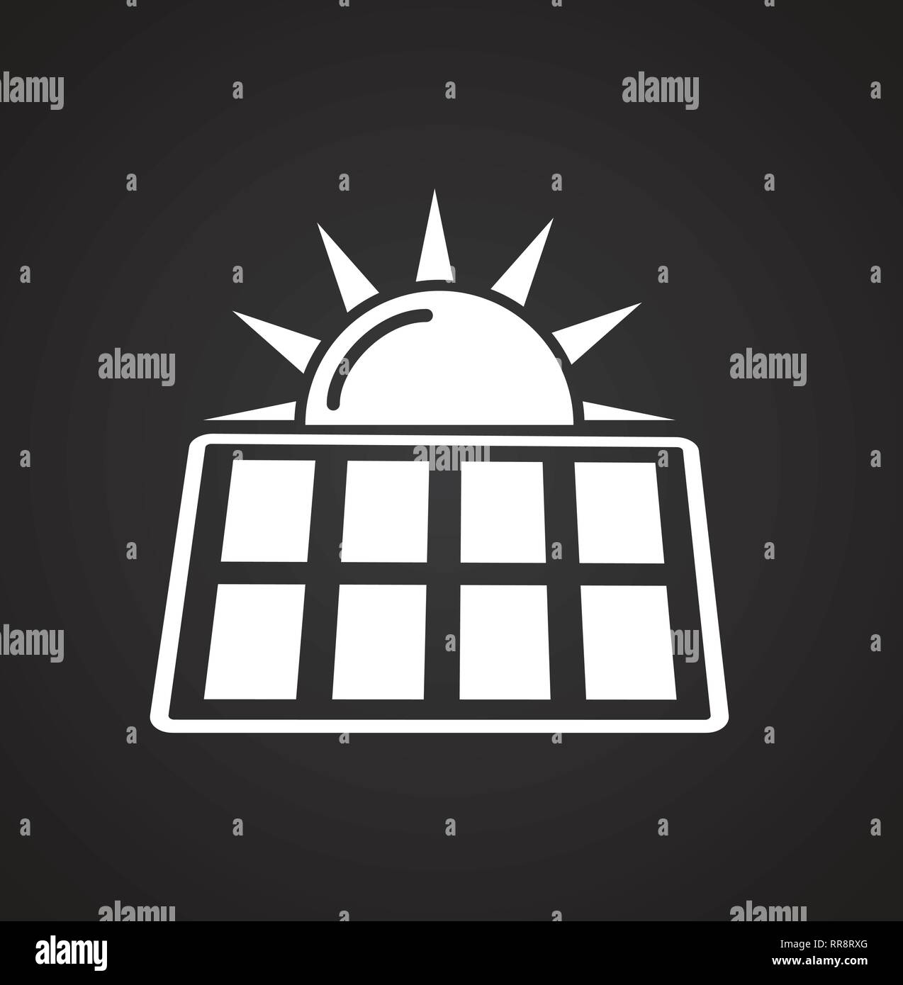 Solar battery icon on black background for graphic and web design ...
