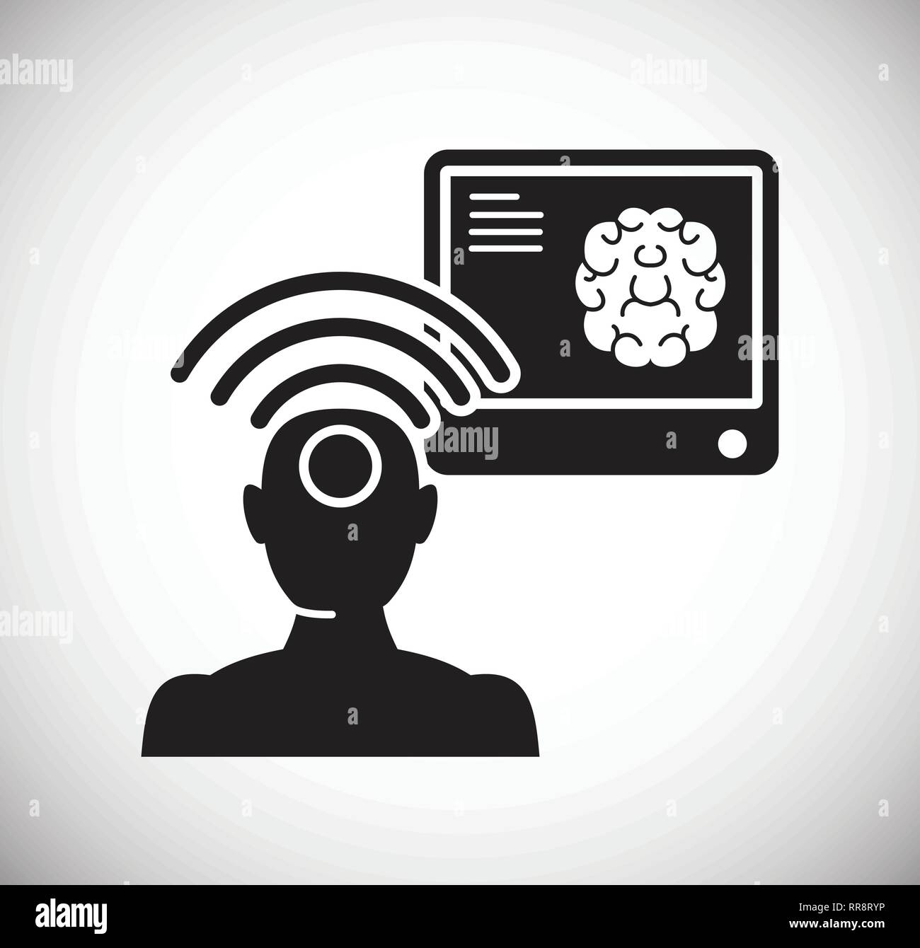 Telepathy icon on white background for graphic and web design, Modern ...