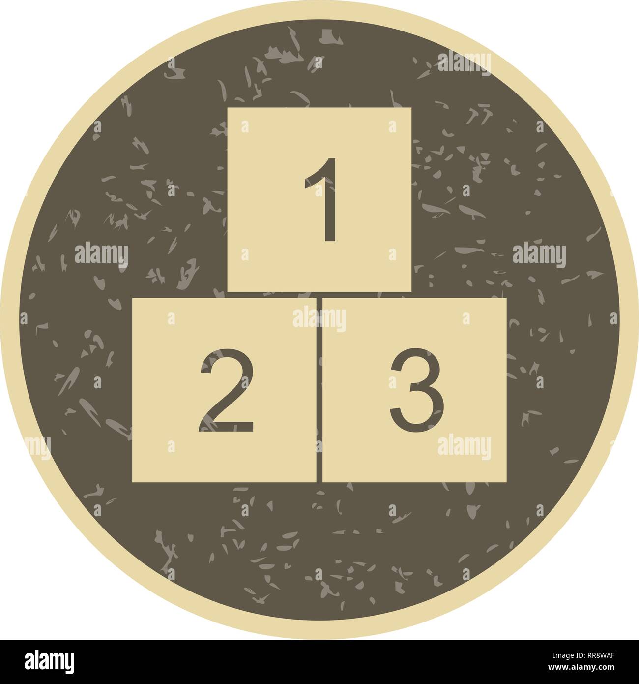 123 Cubes Vector Icon Sign Icon Vector Illustration For Personal And ...