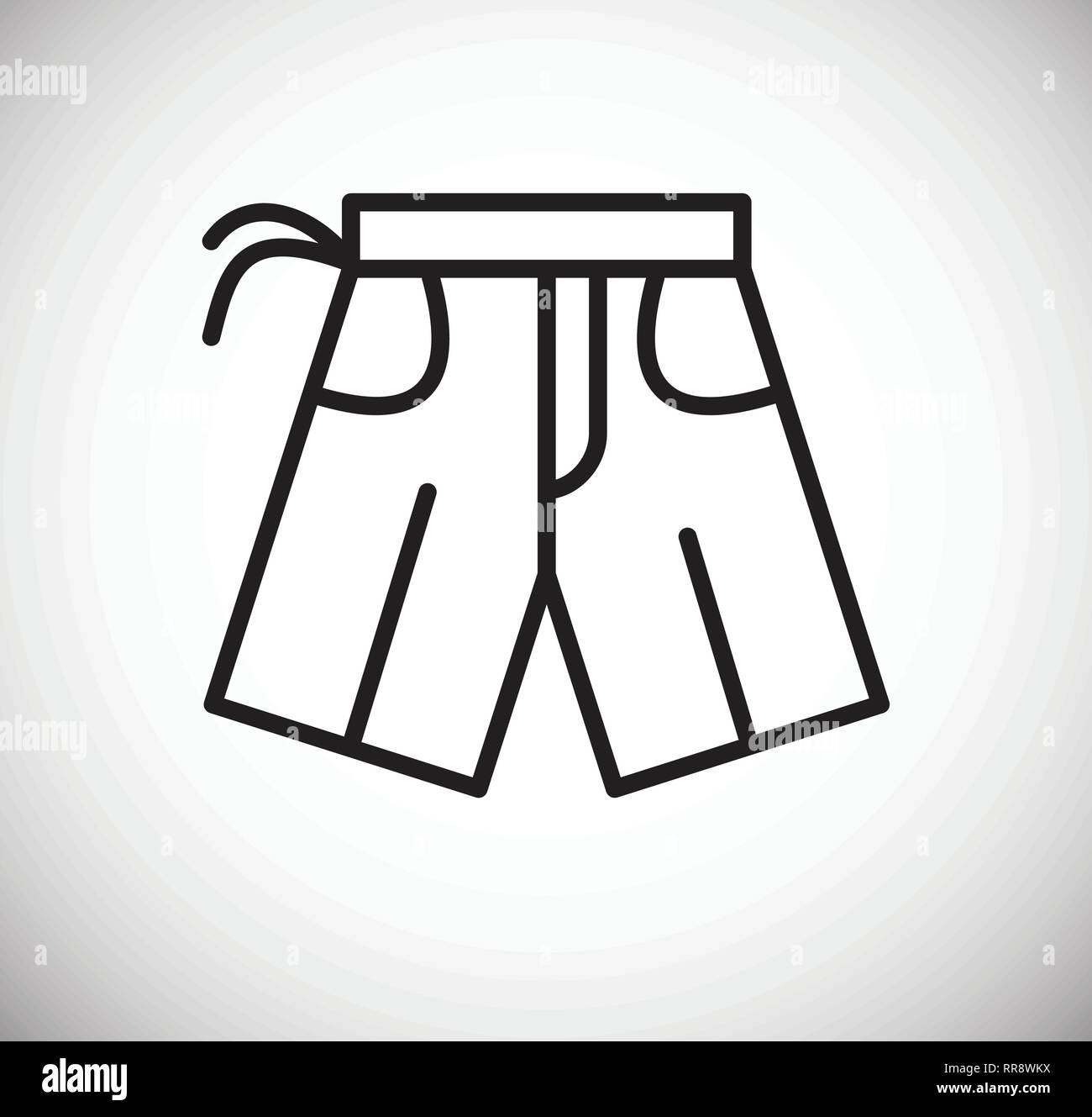 Swim shorts line icon on white background for graphic and web design ...