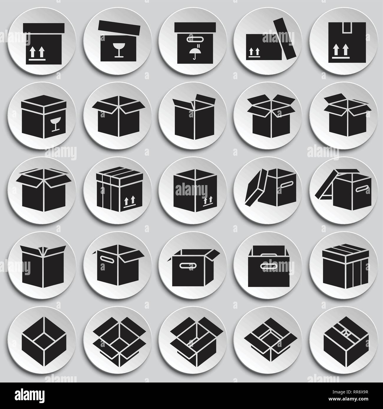 Moving box plates Stock Vector Images - Alamy