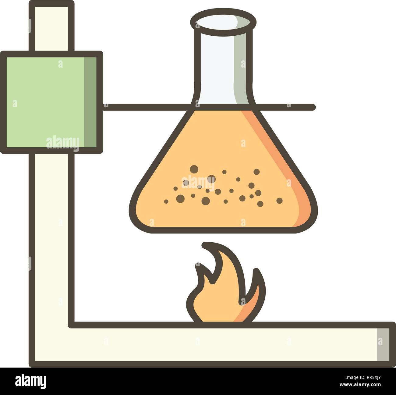 Fire Under Flask Vector Icon Sign Icon Vector Illustration For Personal ...