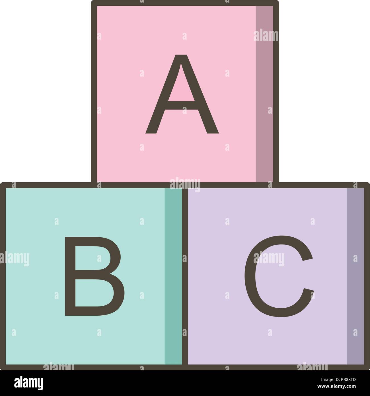 ABC Cubes Vector Icon Sign Icon Vector Illustration For Personal And ...